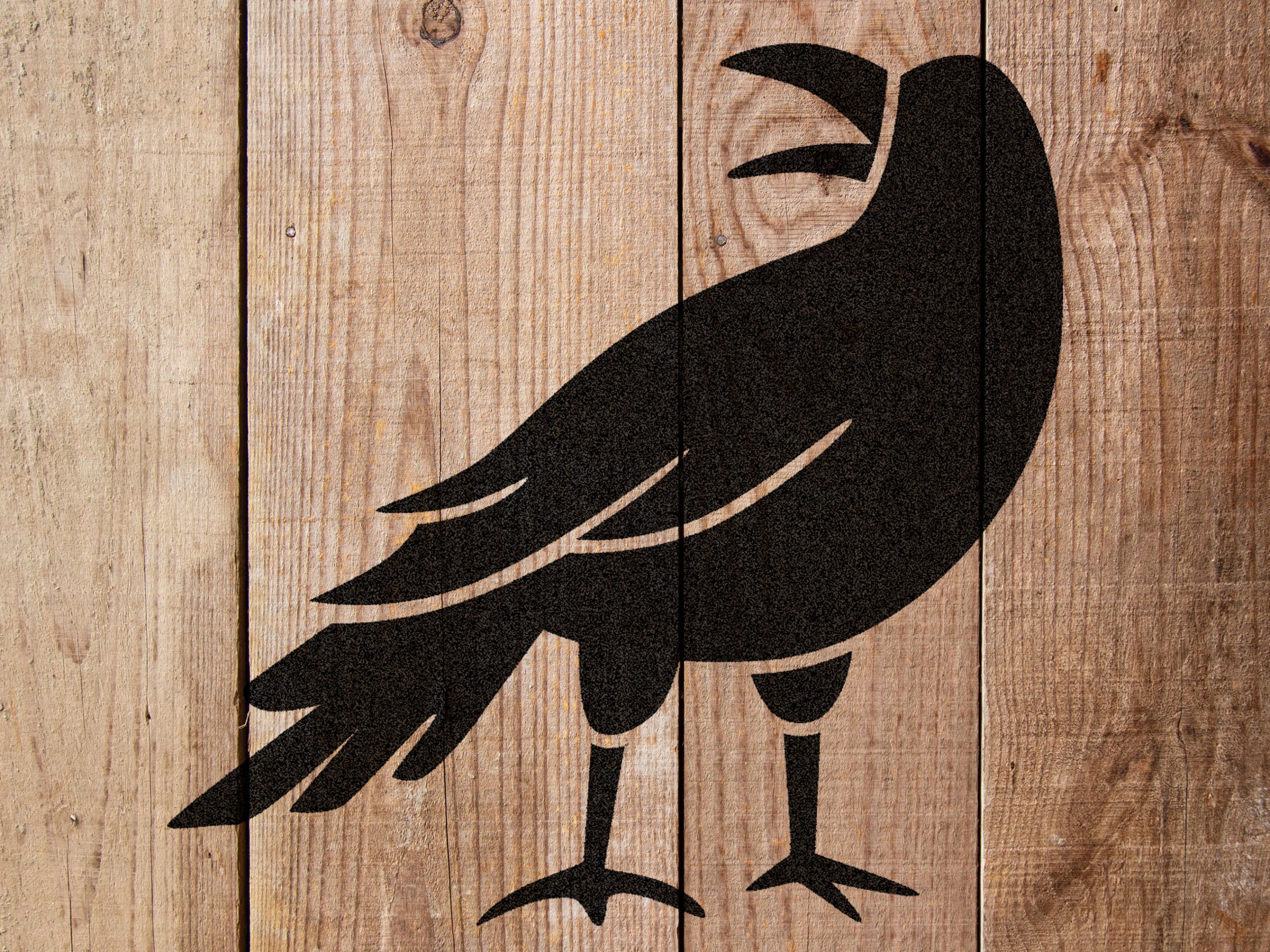 Crow Stencil - Art and Wall Stencil - Stencil Giant