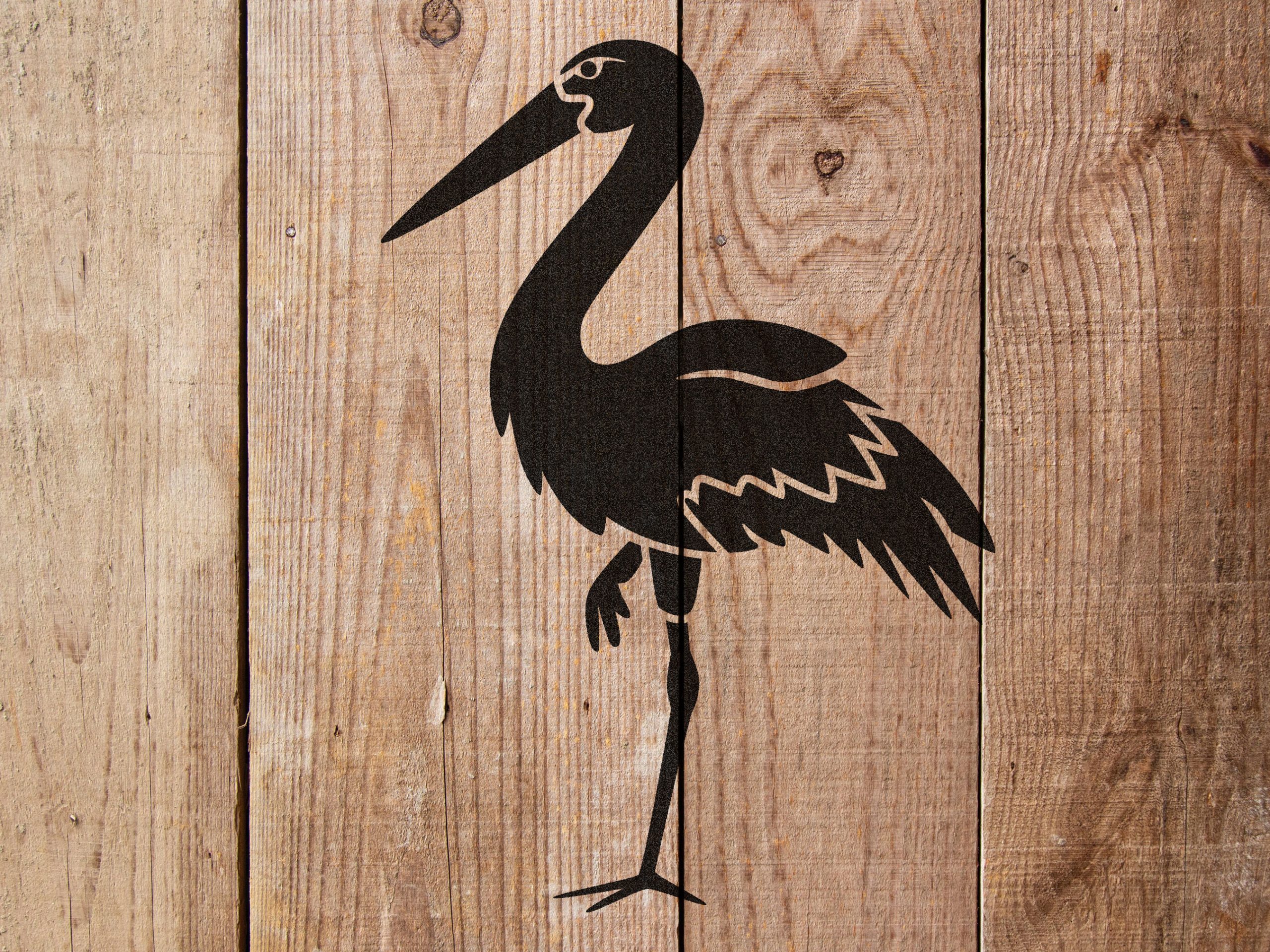 Crane Heron Egret Bird Stencil - Art and Wall Stencil - Stencil Giant