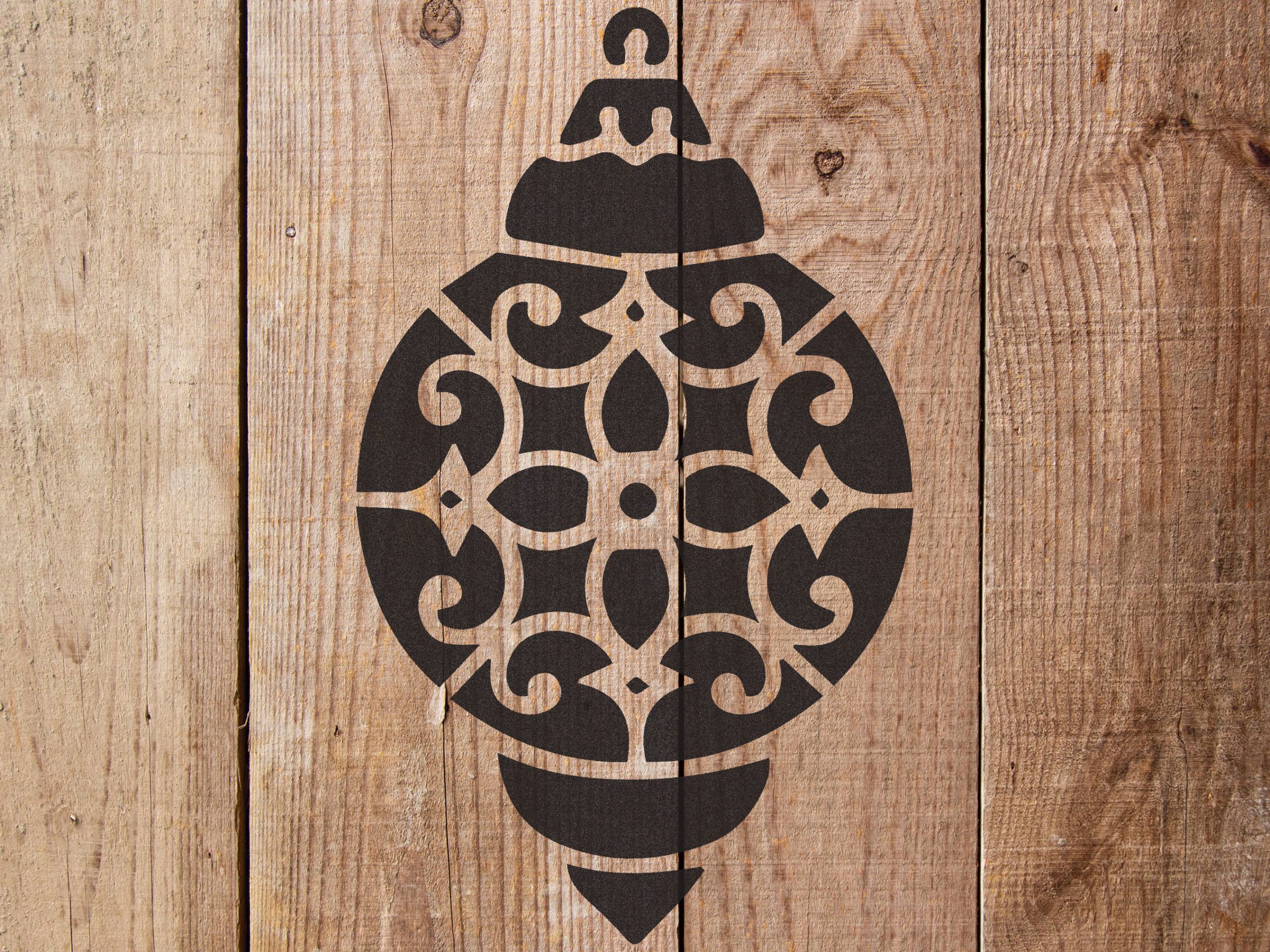 Christmas Ornament Stencil - Art and Wall Stencil - Stencil Giant