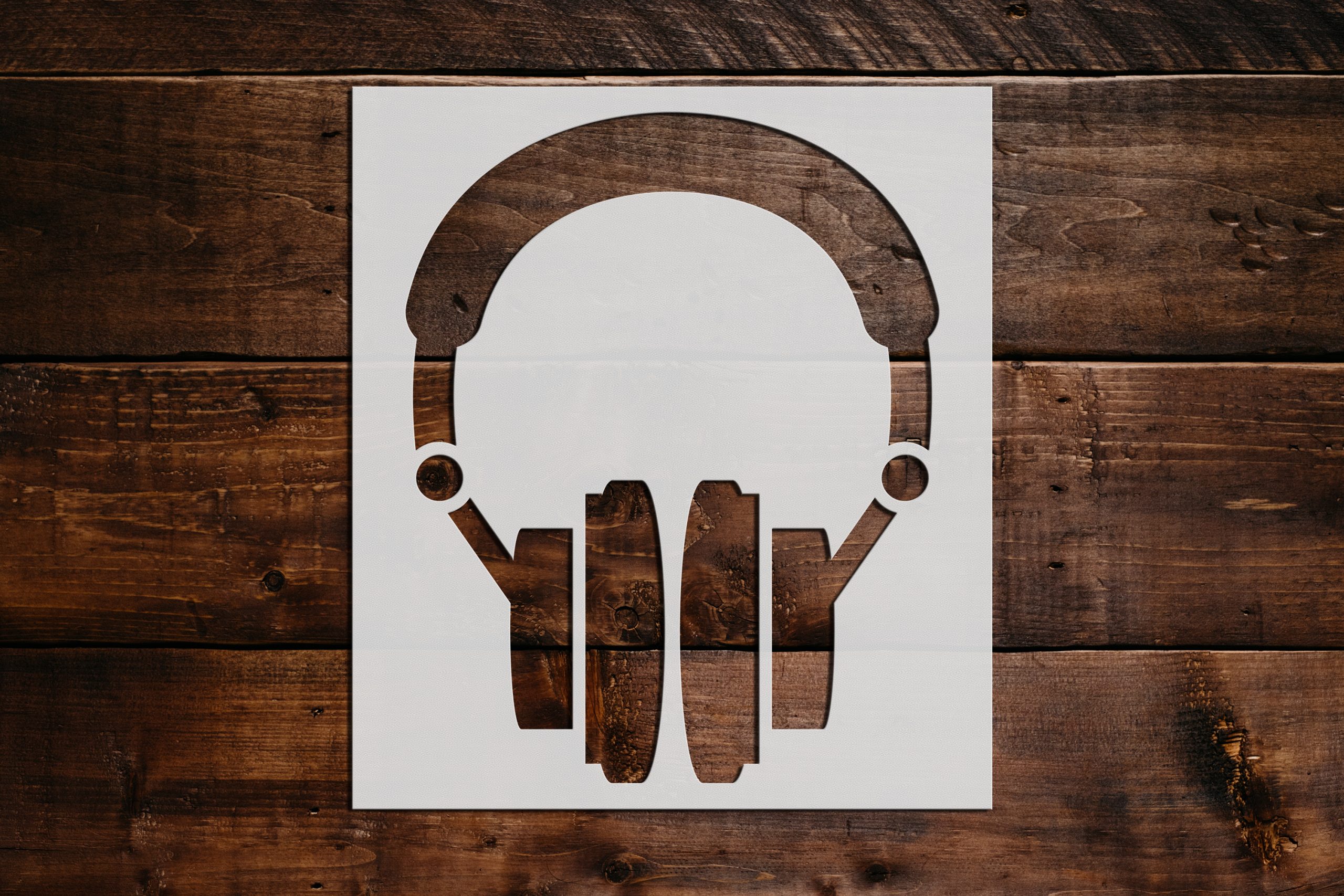 Head Phones Stencil - Art and Wall Stencil - Stencil Giant