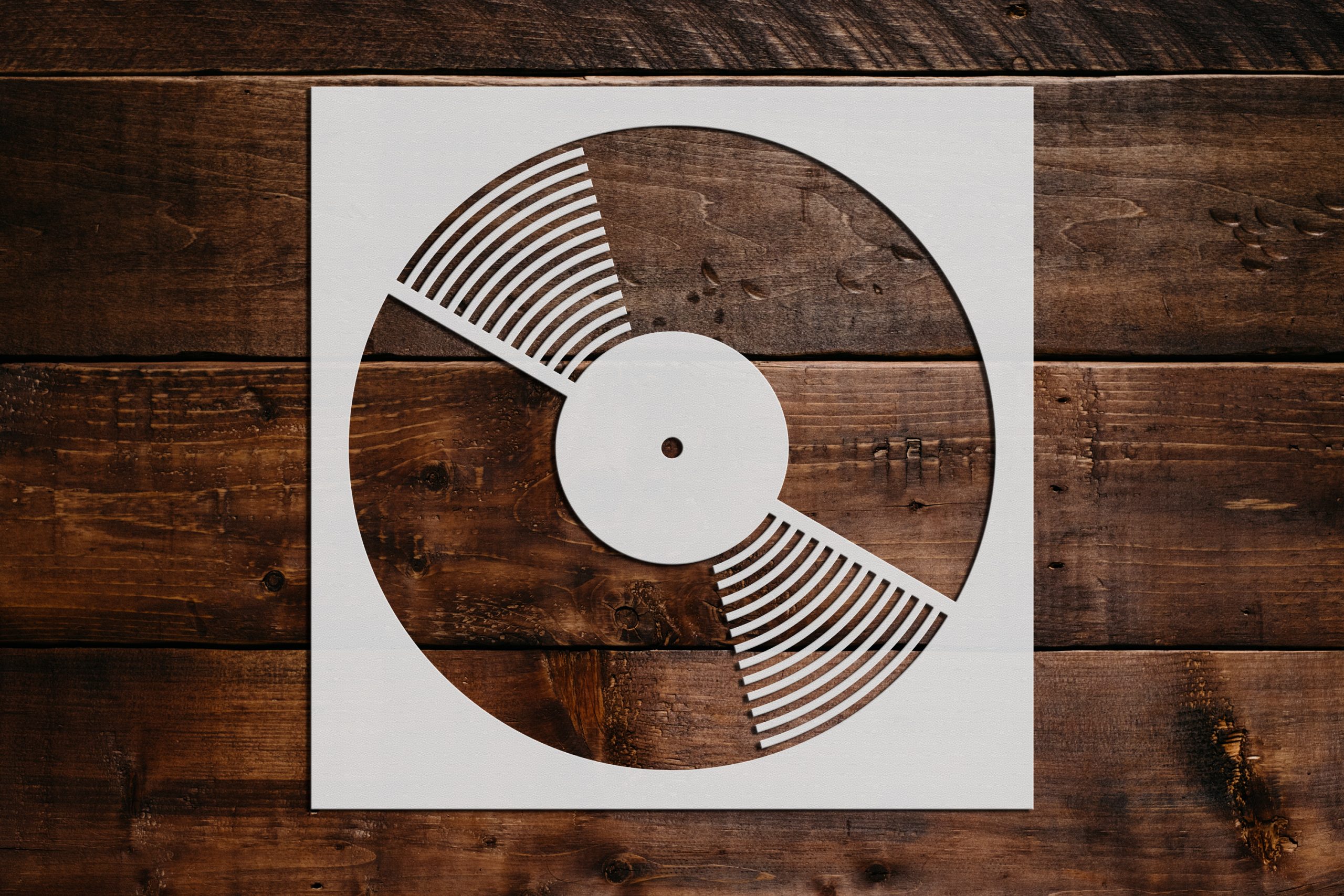 Record Stencil - Art and Wall Stencil - Stencil Giant