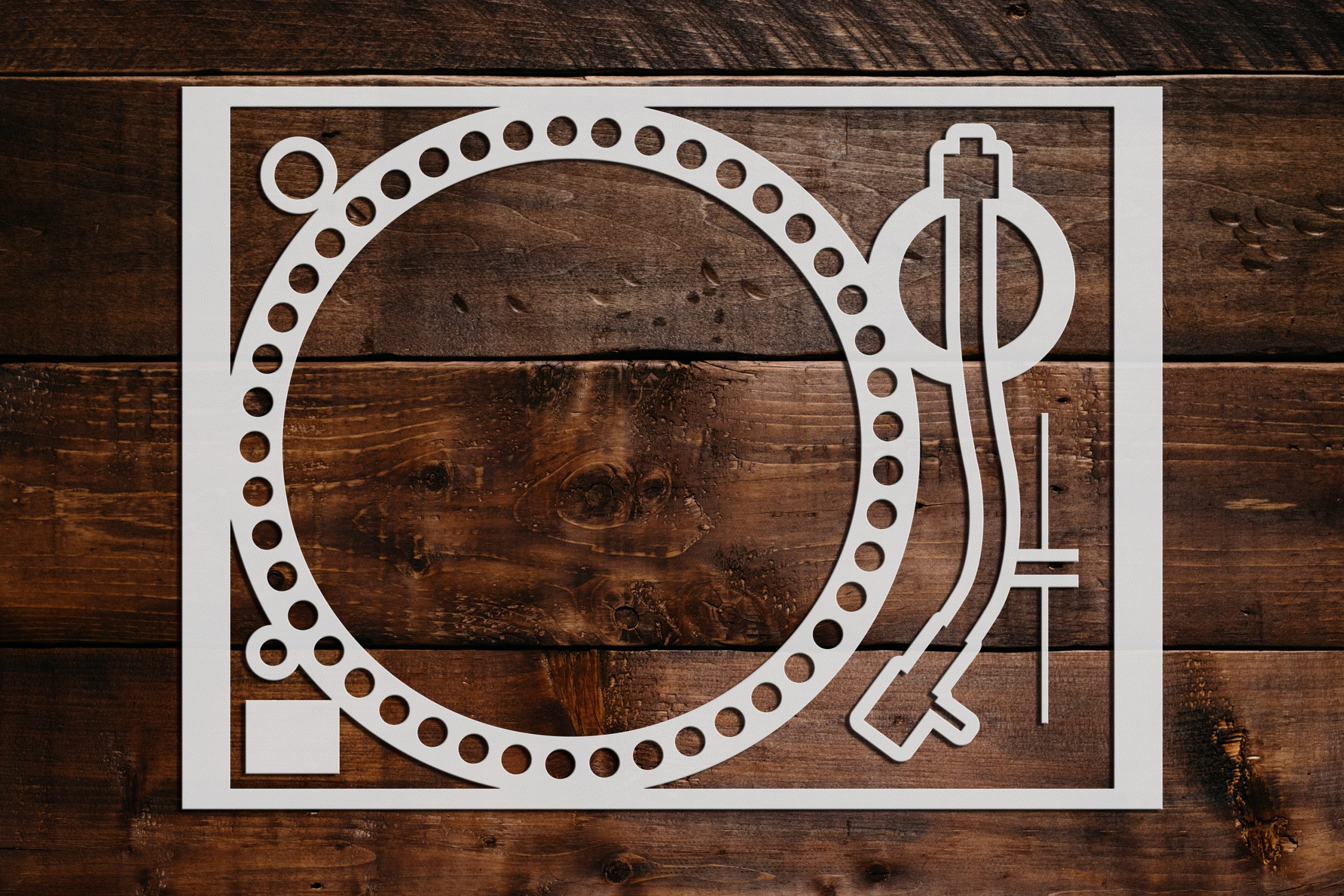 Record Player Stencil - Art and Wall Stencil - Stencil Giant
