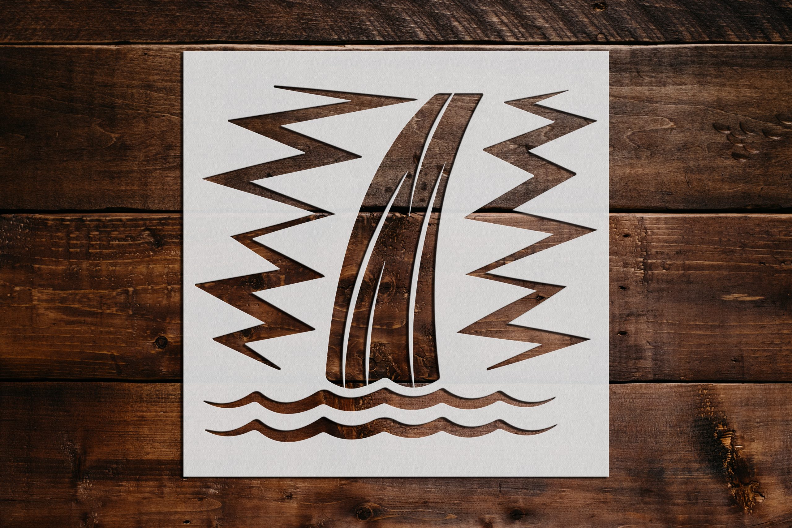 Waterfall Stencil - Art and Wall Stencil - Stencil Giant