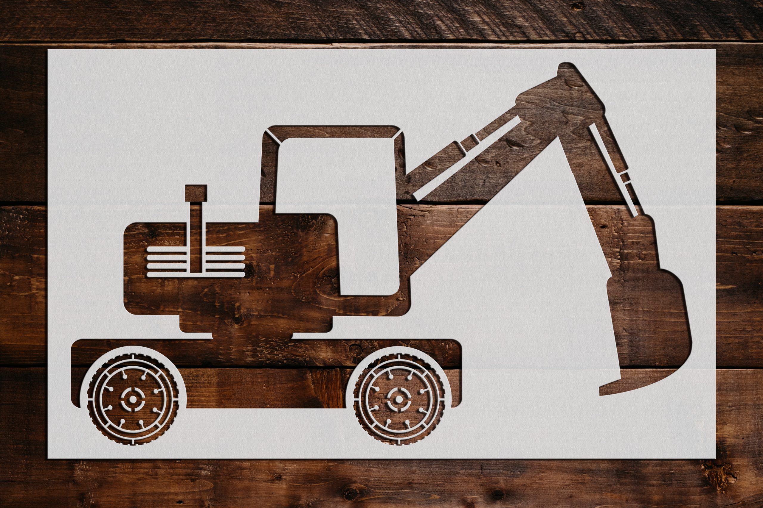 Backhoe Stencil - Art and Wall Stencil - Stencil Giant