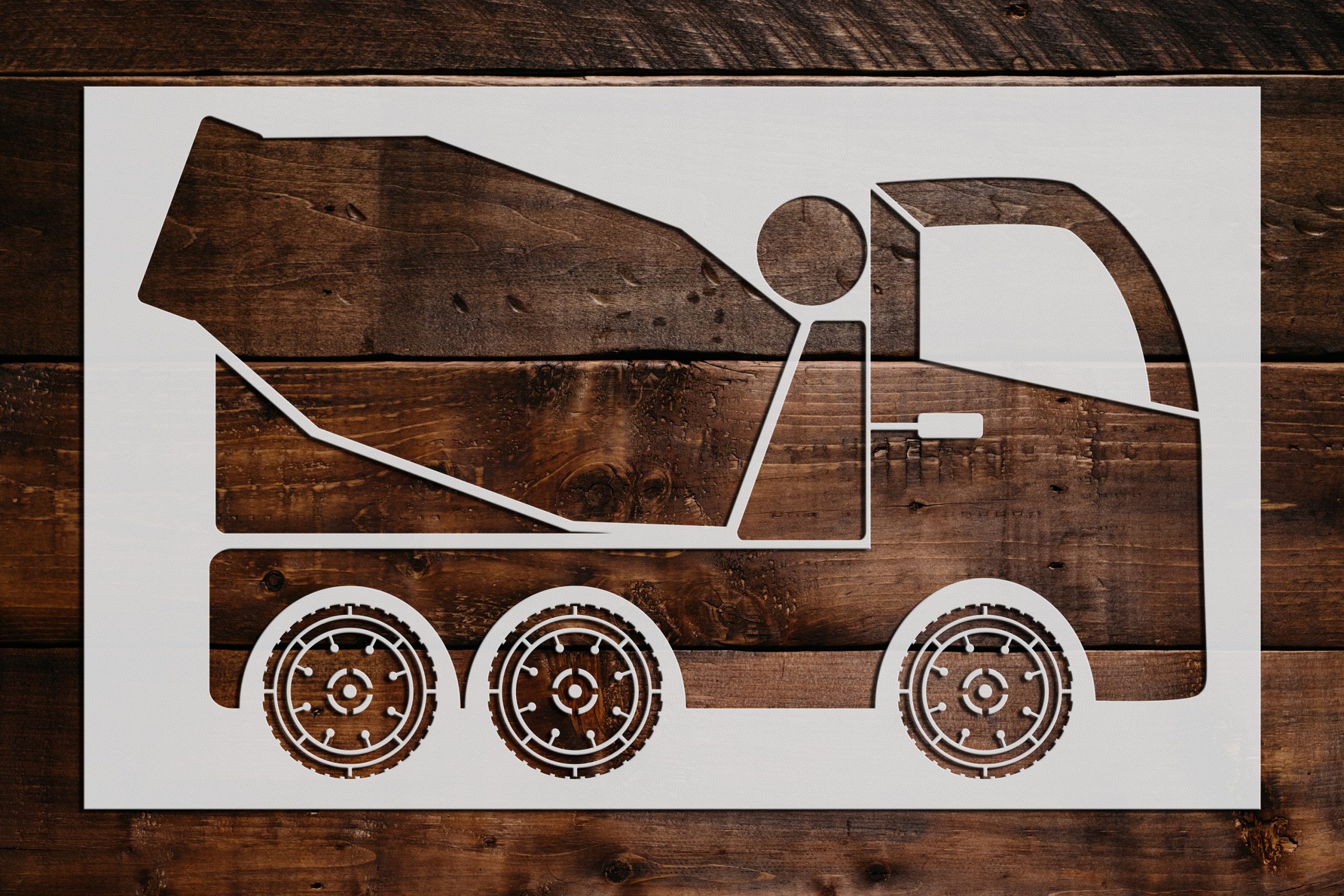 Cement Truck Stencil - Art and Wall Stencil - Stencil Giant