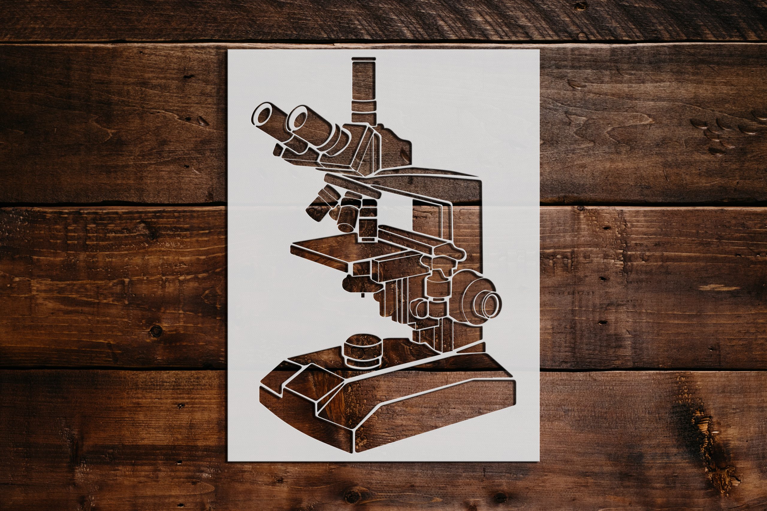 Microscope Stencil - Art and Wall Stencil - Stencil Giant