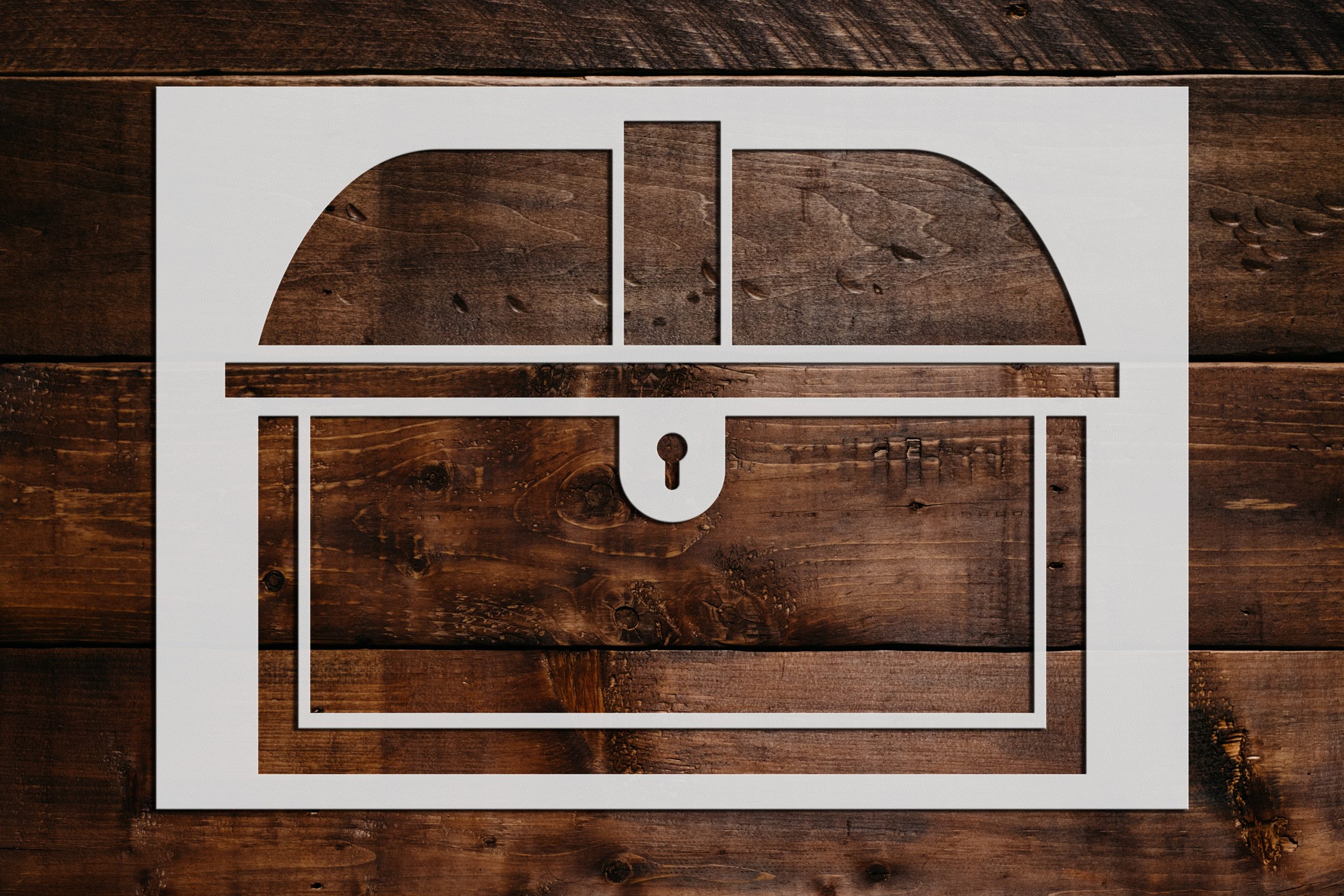 Locked Chest Stencil - Art and Wall Stencil - Stencil Giant