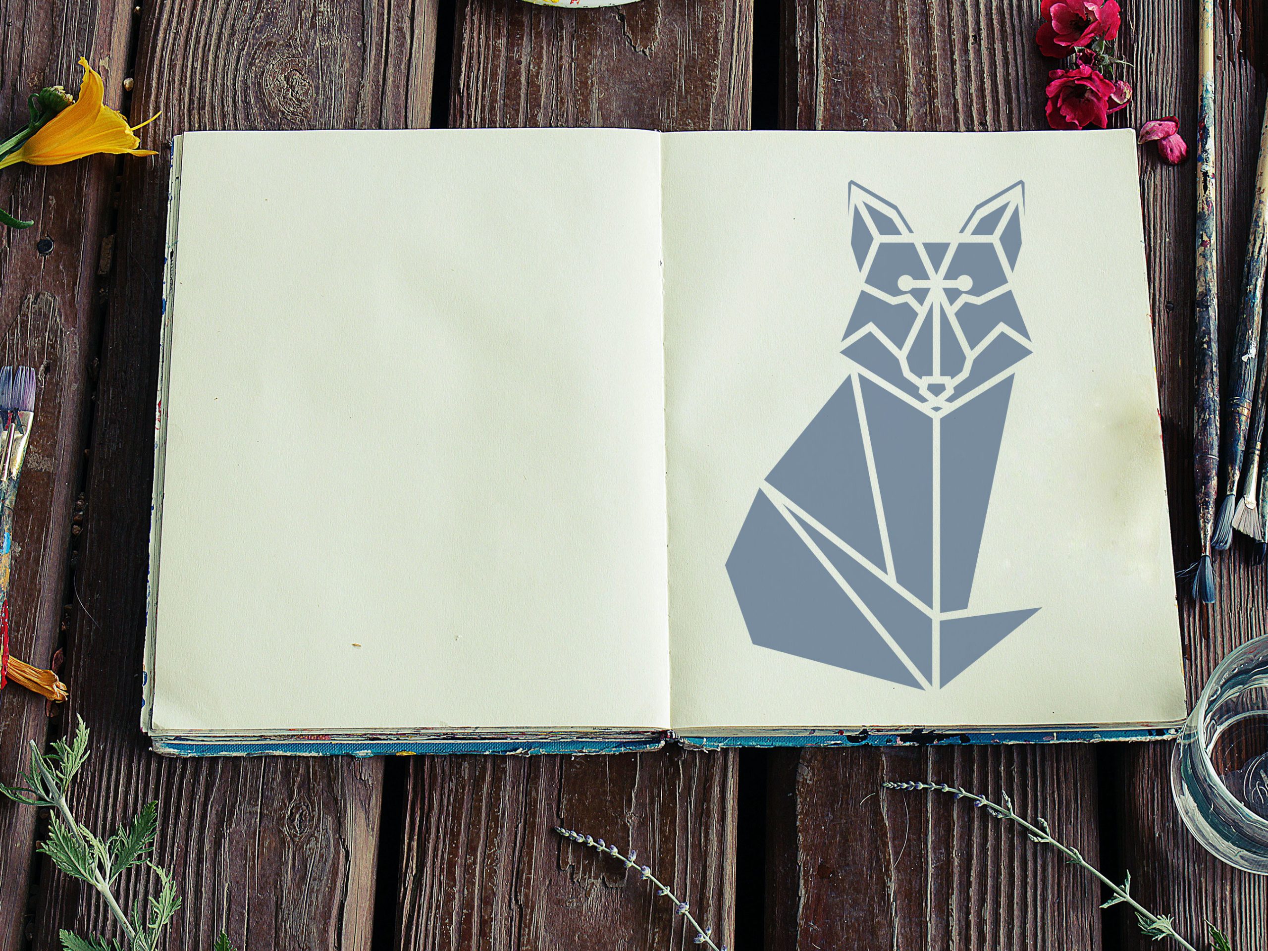 Fox Stencil - Art and Wall Stencil - Stencil Giant