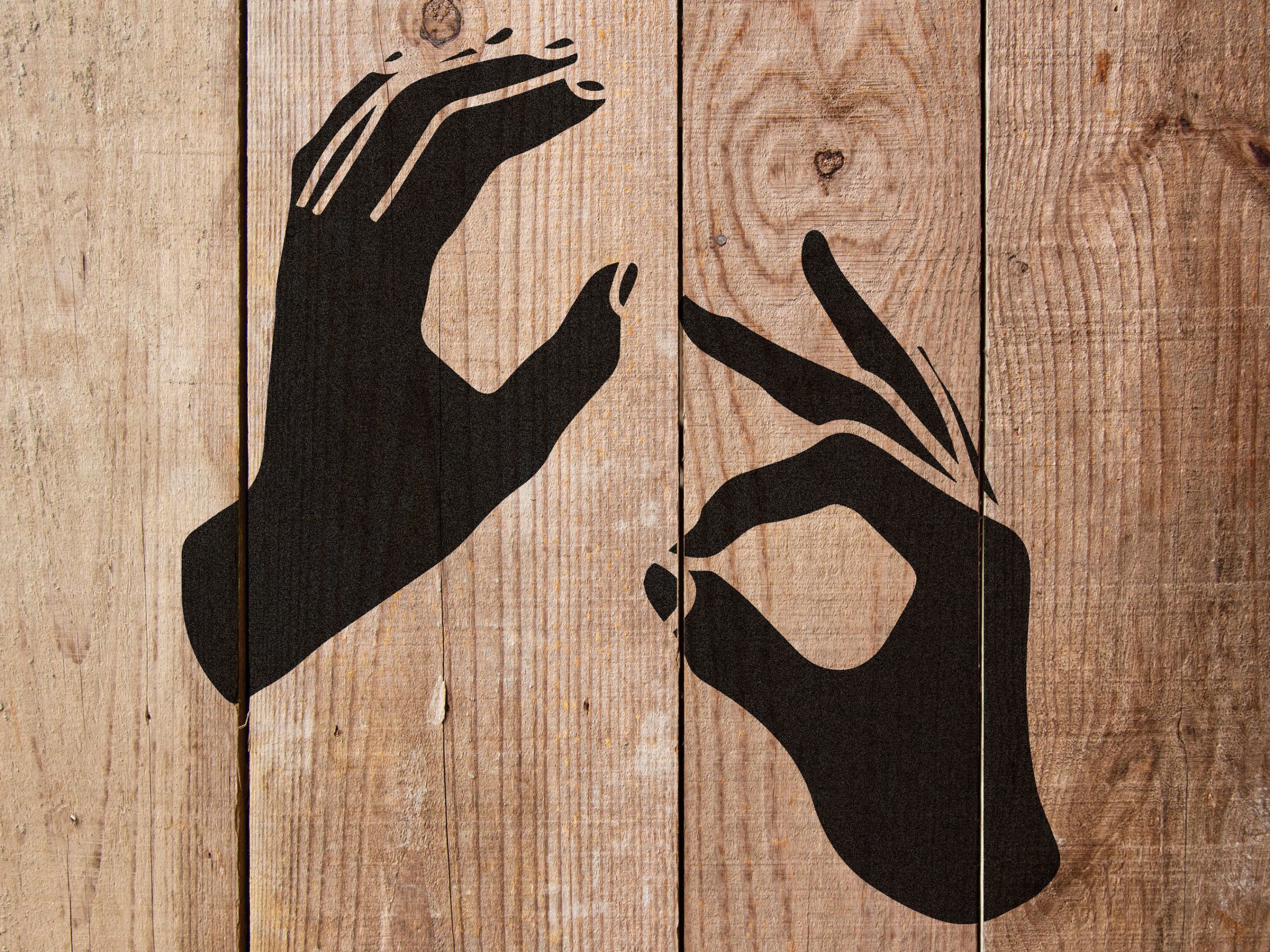 Hands Stencil - Art and Wall Stencil - Stencil Giant