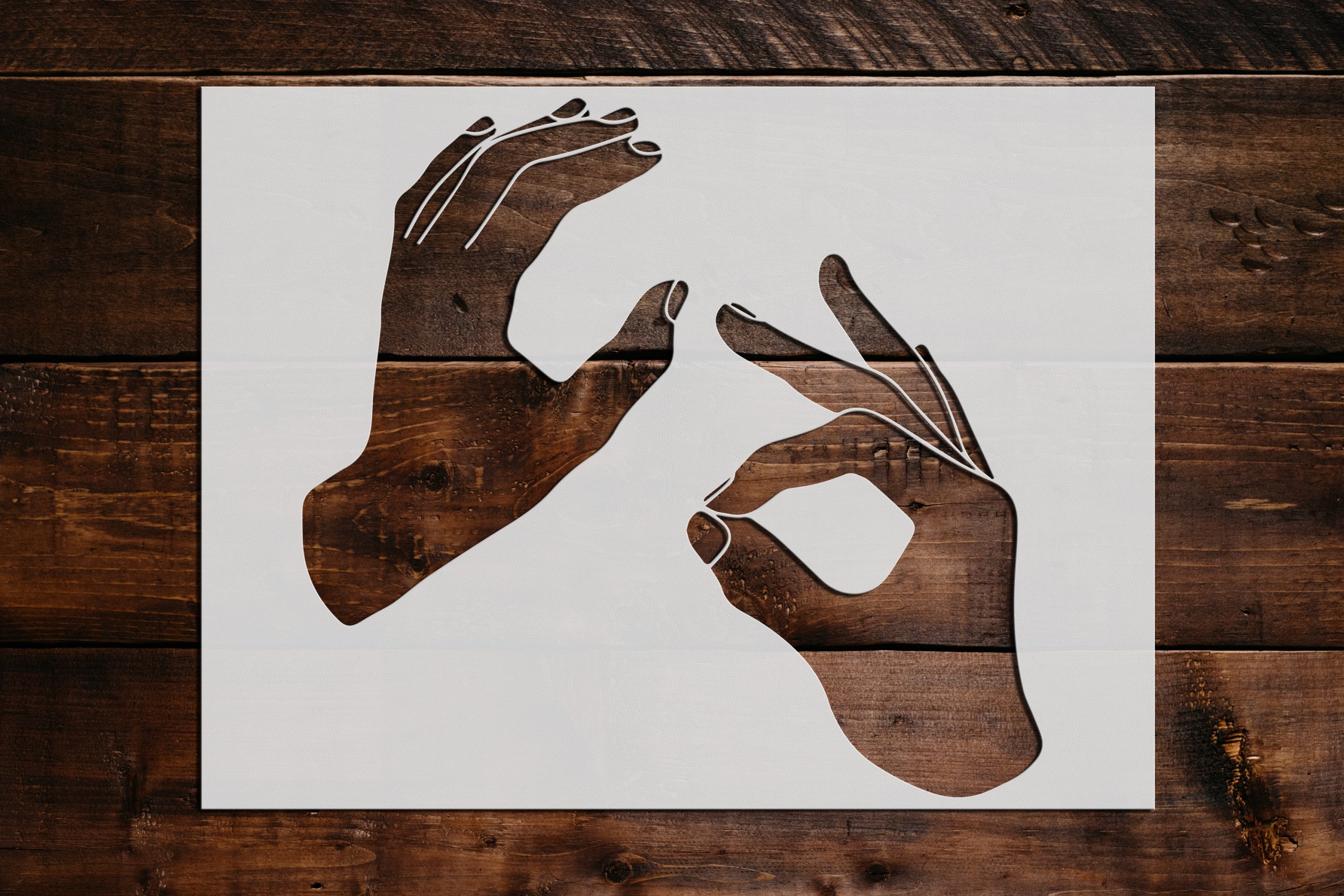 Hands Stencil - Art and Wall Stencil - Stencil Giant