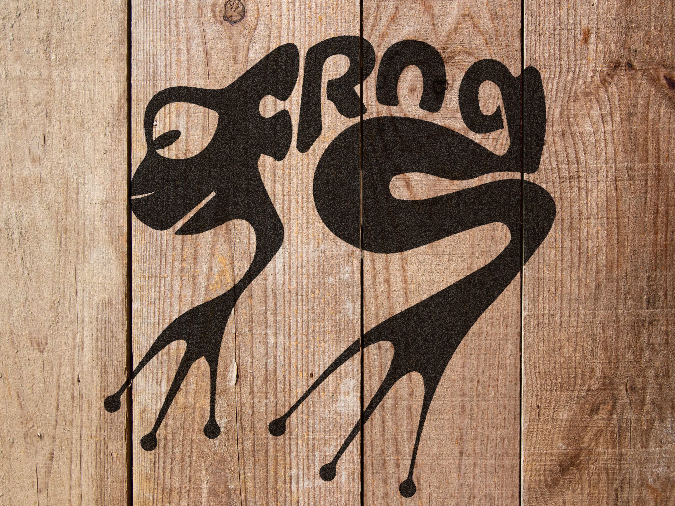 Frog Word - Art and Wall Stencil - Stencil Giant