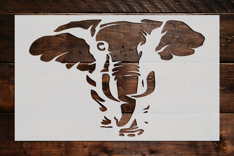 Elephant Stencil - Art and Wall Stencil - Stencil Giant