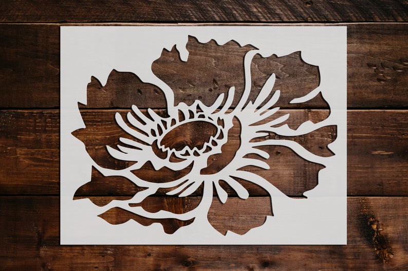 Peony Stencil - Art and Wall Stencil - Stencil Giant