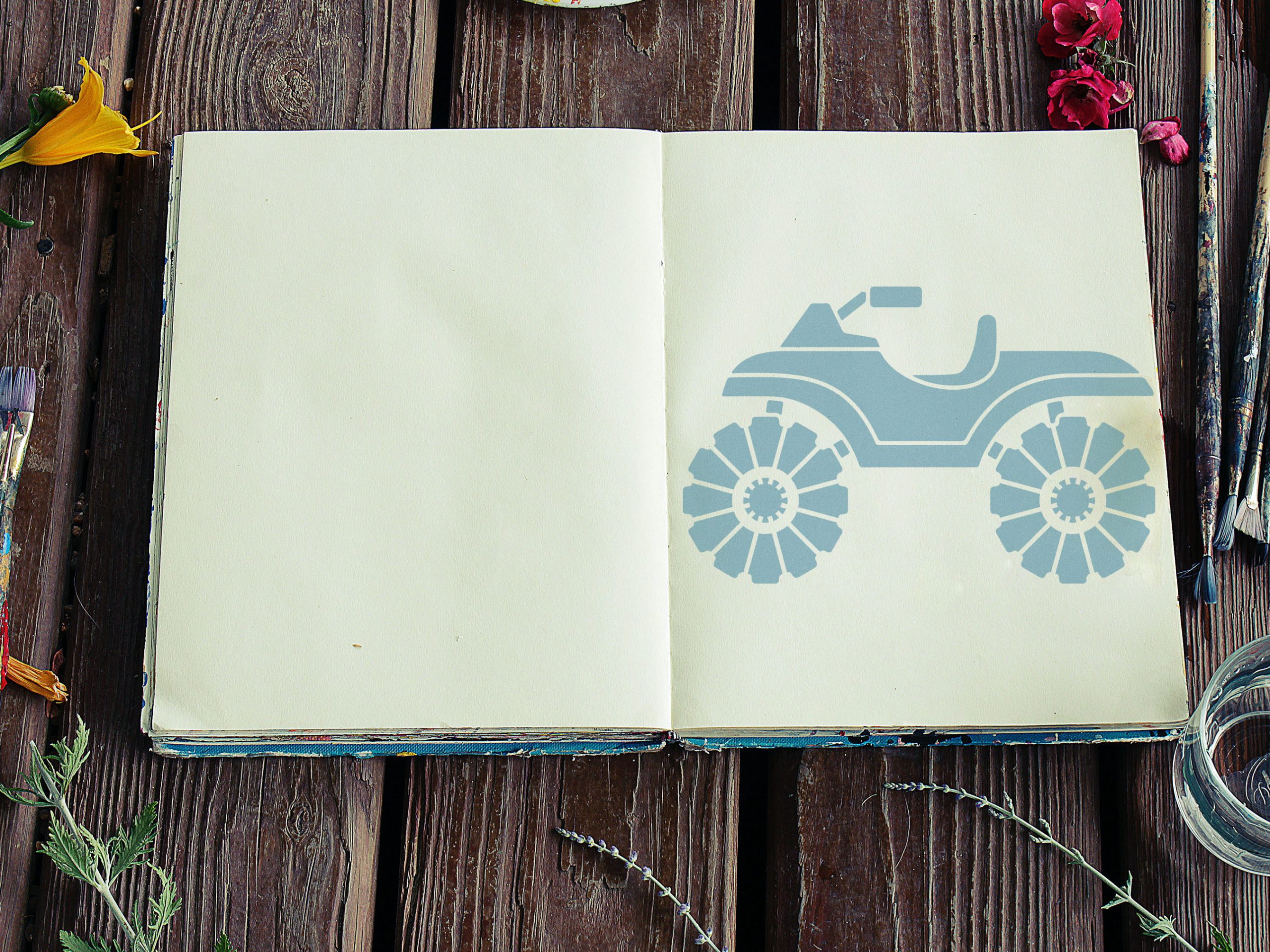 Four Wheeler ATV Stencil - Art and Wall Stencil - Stencil Giant