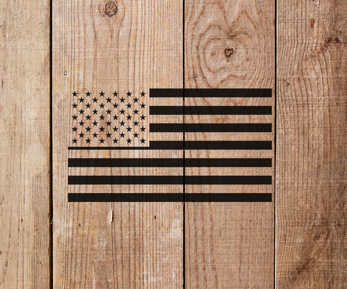 American Flag Stencil - Art and Wall Stencil - Stencil Giant