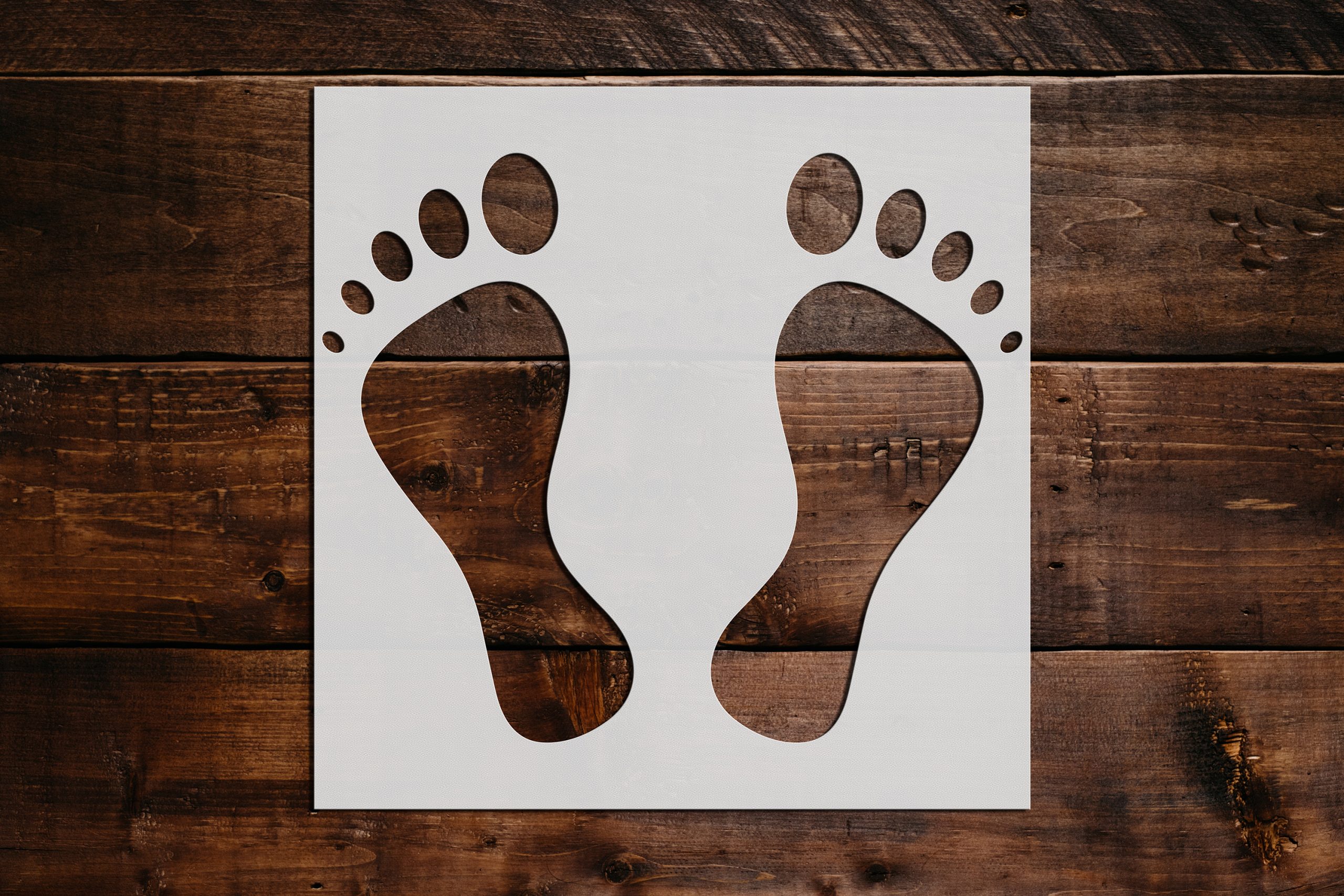 Bare Feet Stencil - Art and Wall Stencil - Stencil Giant