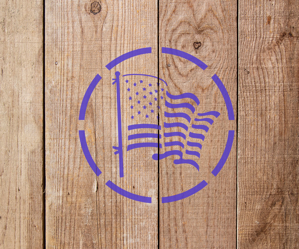 American Flag Stencil - Art and Wall Stencil - Stencil Giant
