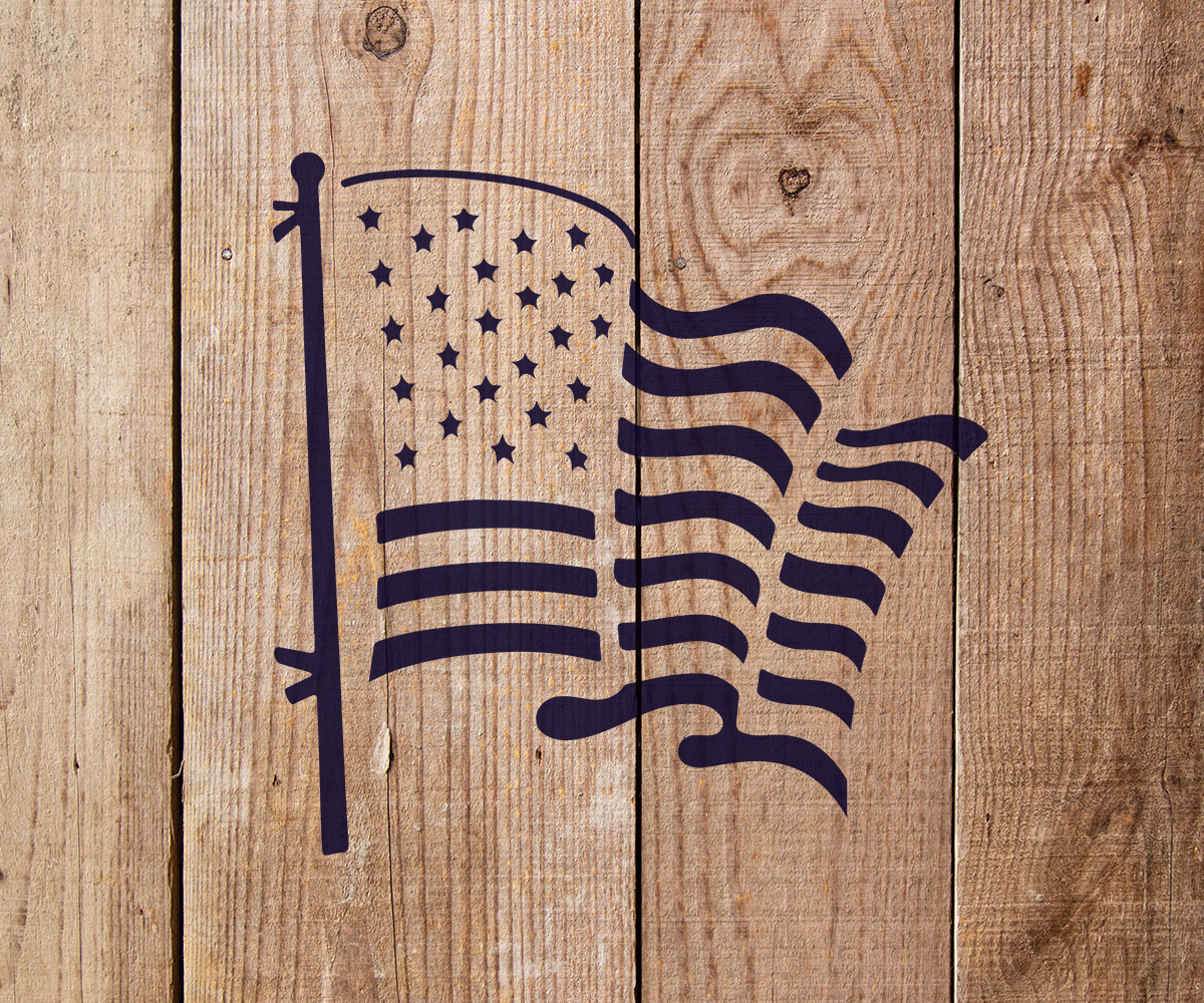 American Flag Stencil - Art and Wall Stencil - Stencil Giant