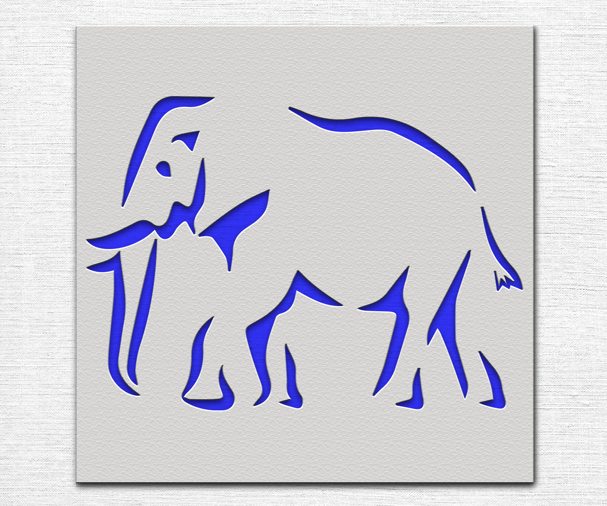 Elephant Stencil - Art and Wall Stencil - Stencil Giant