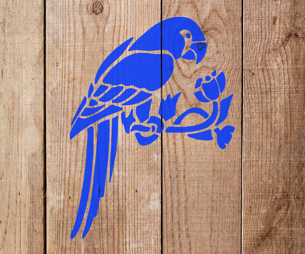Parrot Stencil - Art and Wall Stencil - Stencil Giant
