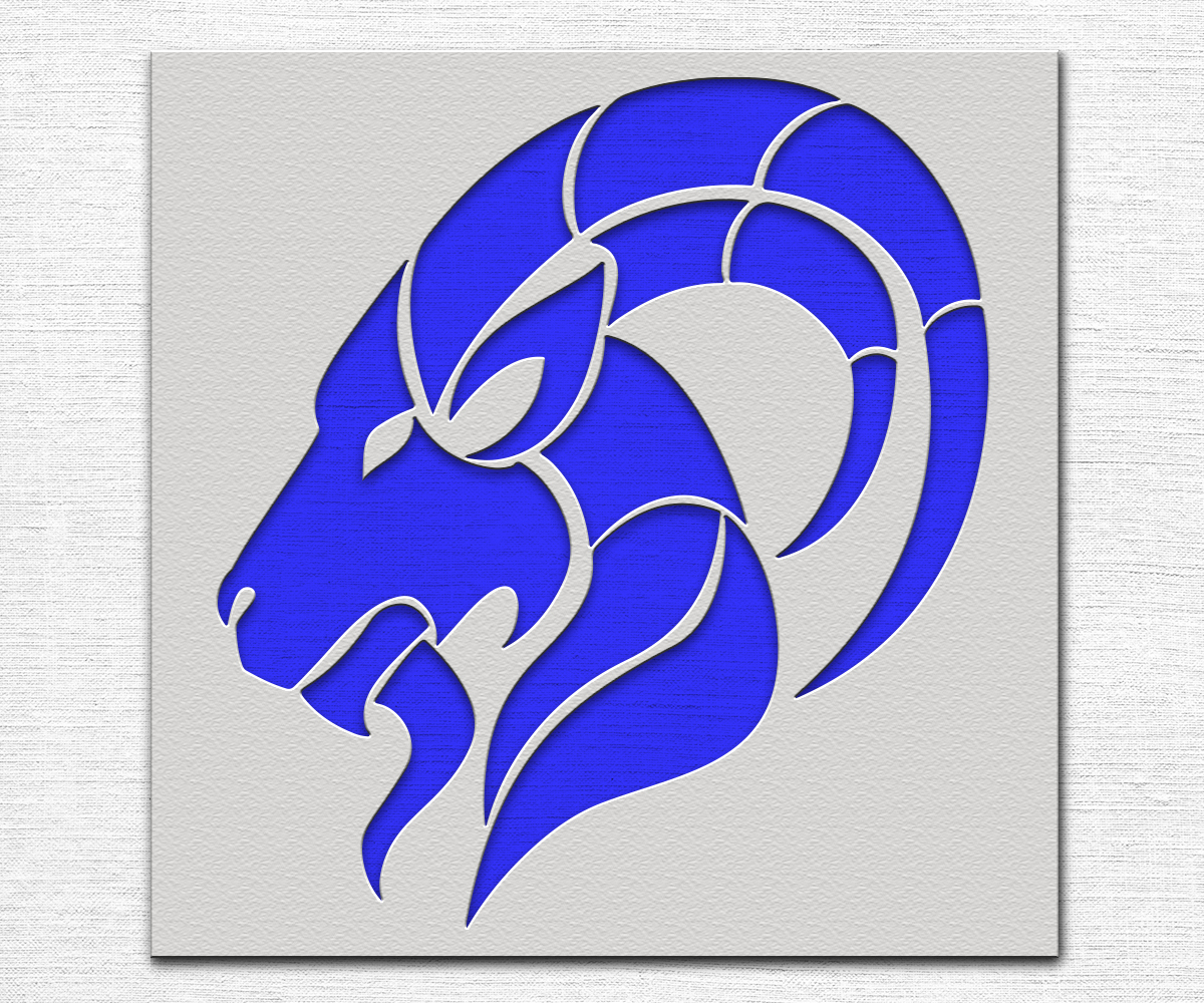 Rams Head Stencil - Art and Wall Stencil - Stencil Giant