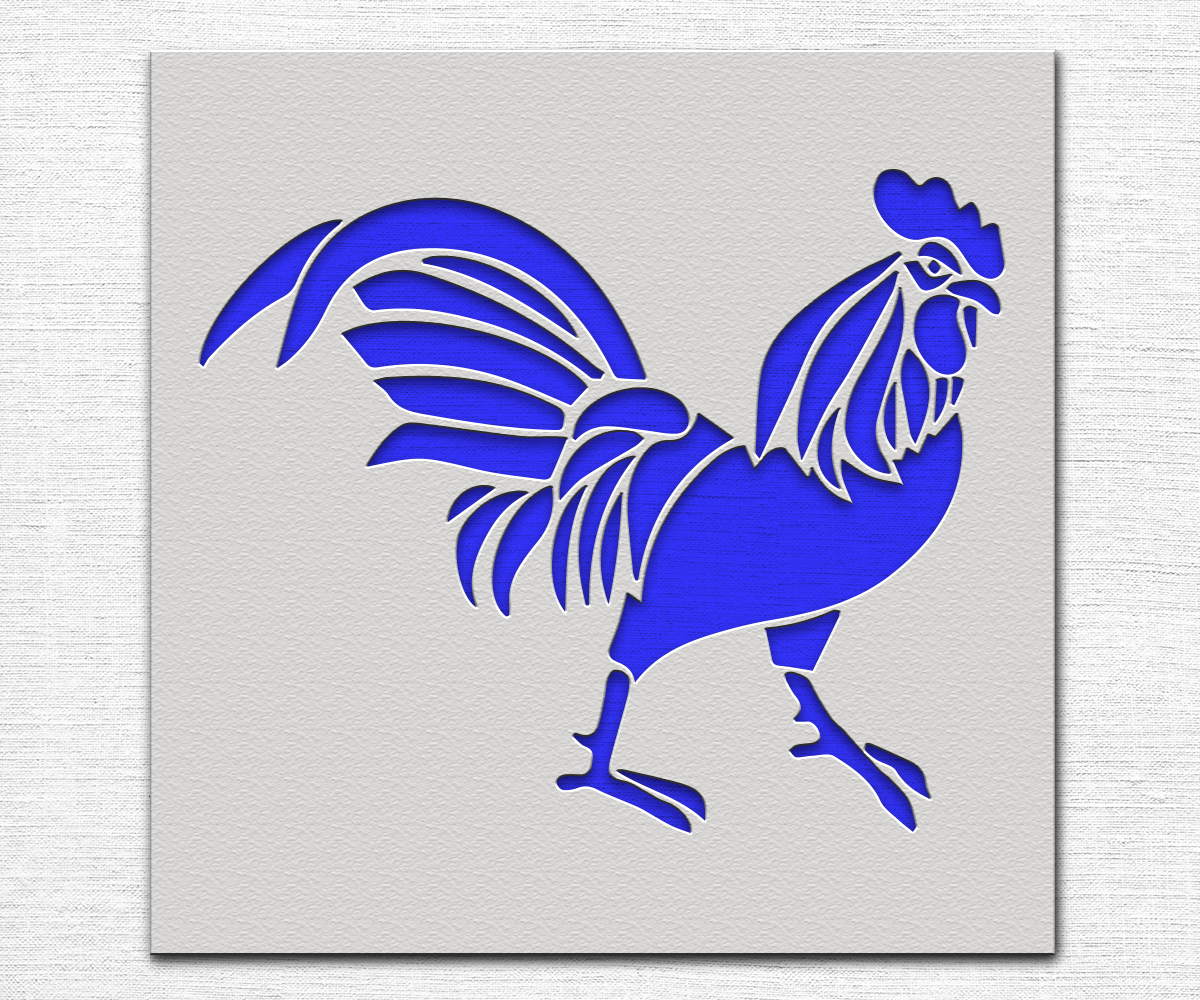 Rooster Stencil - Art and Wall Stencil - Stencil Giant