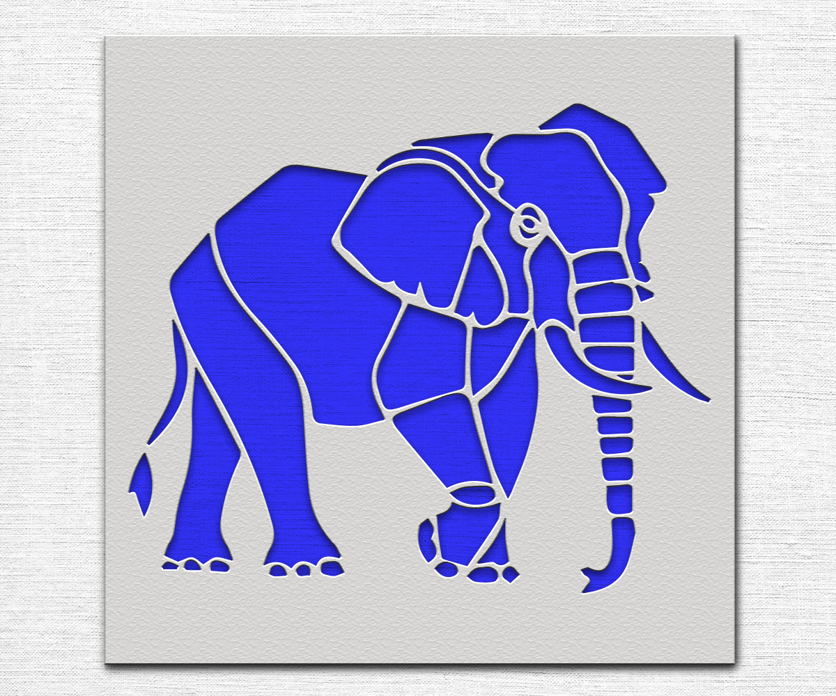 Elephant Stencil - Art and Wall Stencil - Stencil Giant