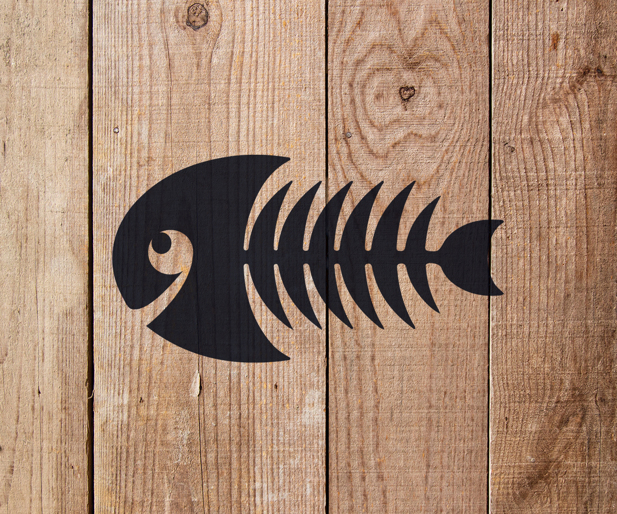 Fish Bones Stencil - Art and Wall Stencil - Stencil Giant