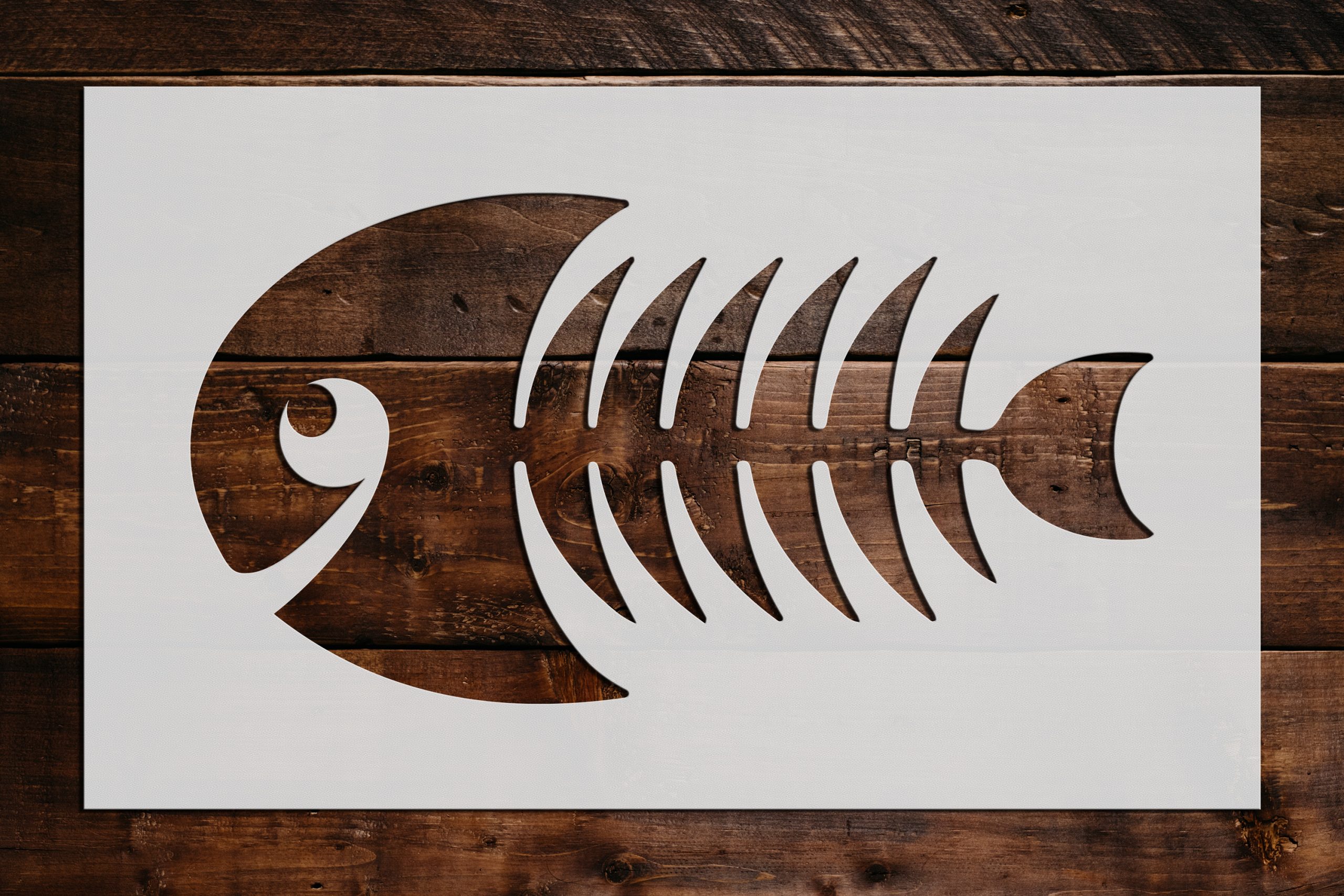 Fish Bones Stencil - Art and Wall Stencil - Stencil Giant