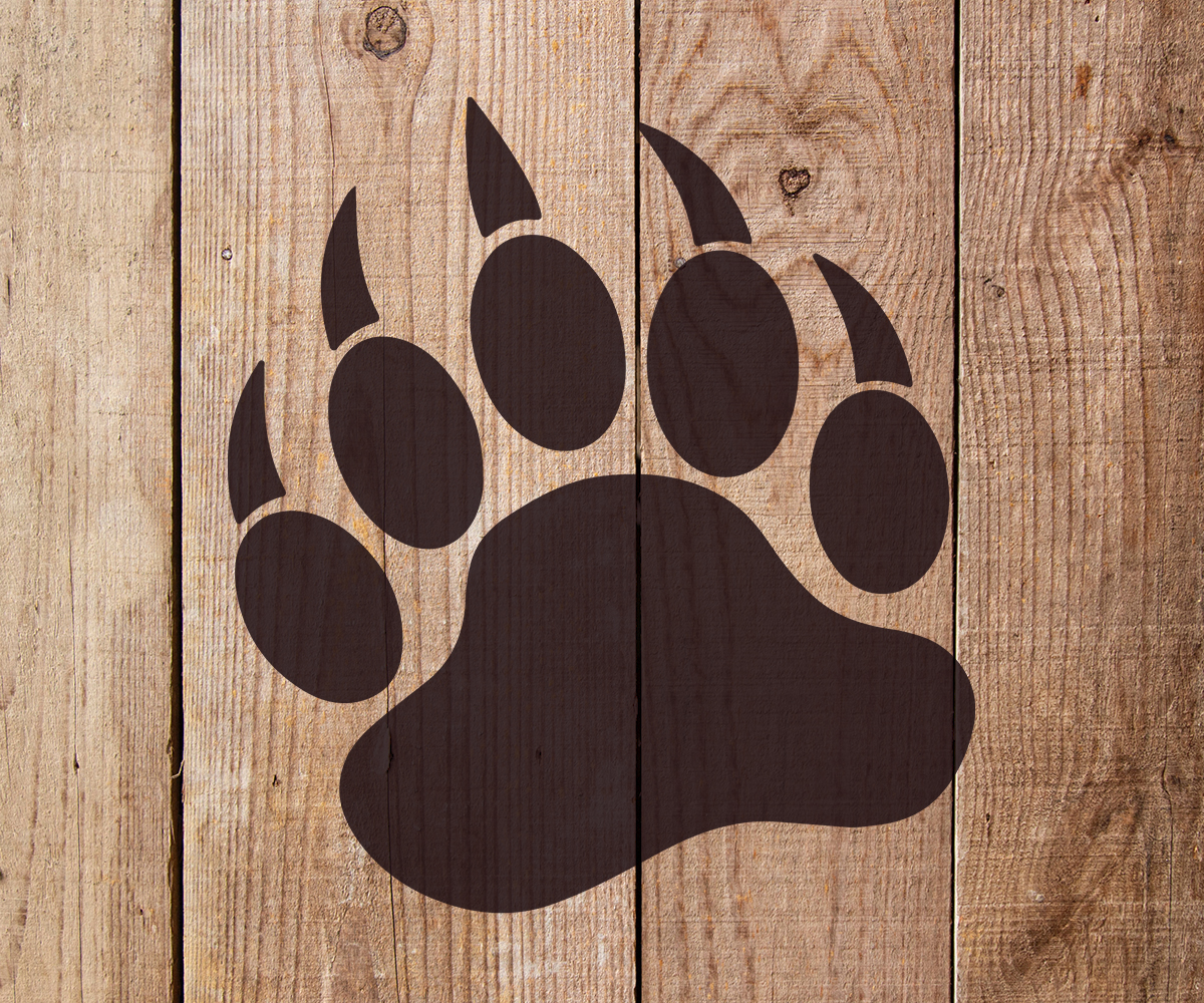 Paw Print Stencil - Art and Wall Stencil - Stencil Giant