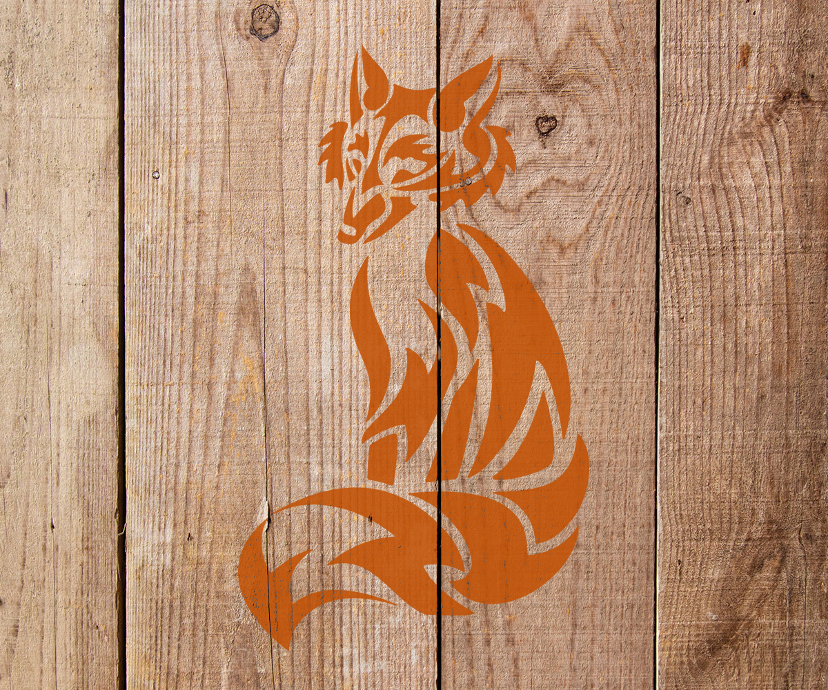 Fox Stencil - Art and Wall Stencil - Stencil Giant