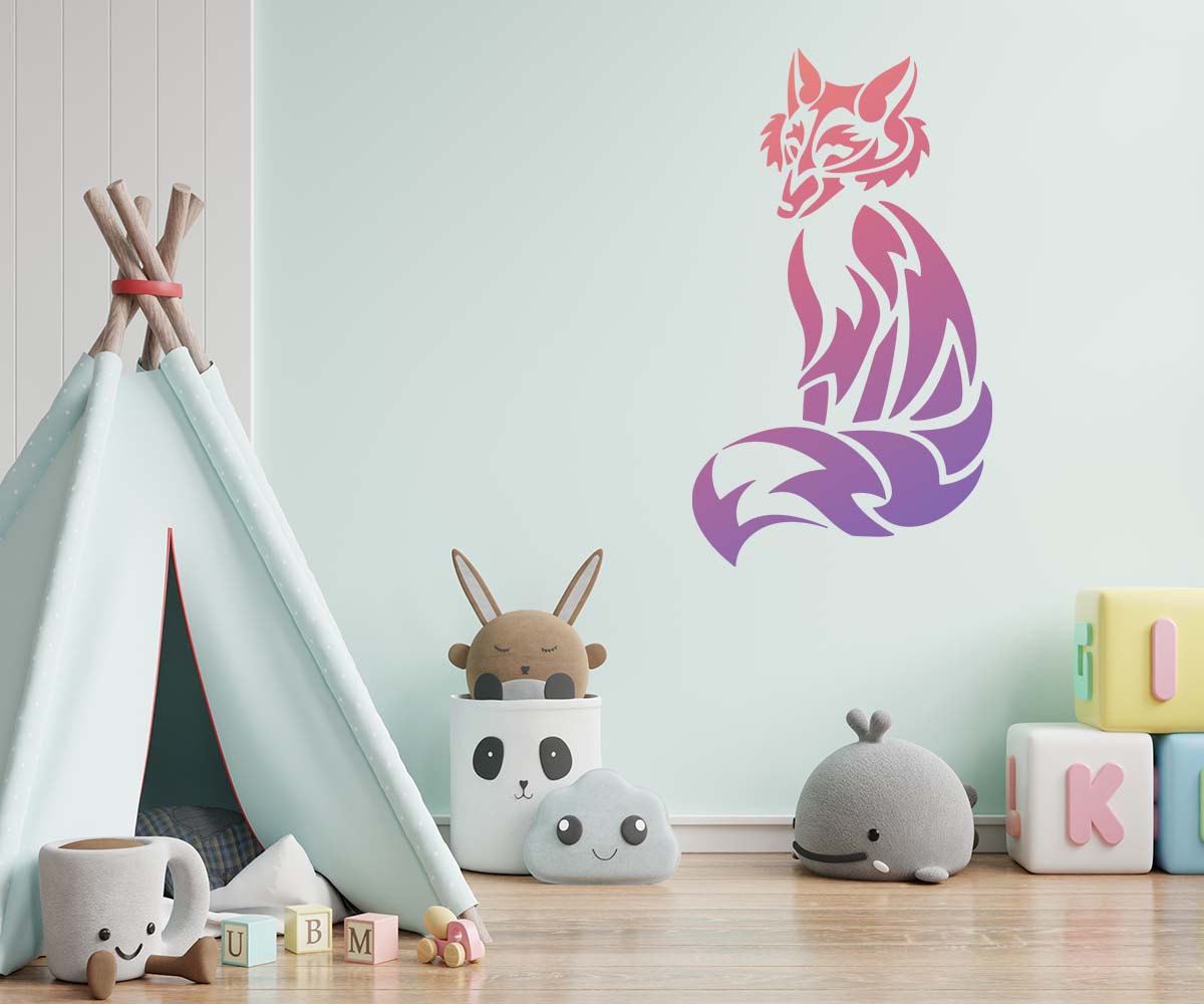 Fox Stencil - Art and Wall Stencil - Stencil Giant