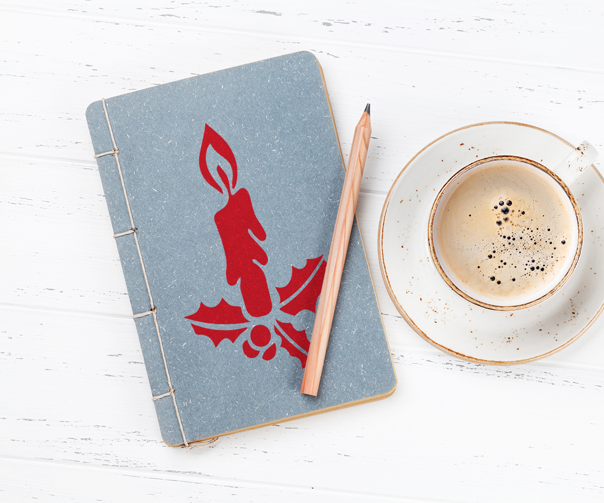 Christmas Candle Stencil - Art and Wall Stencil - Stencil Giant