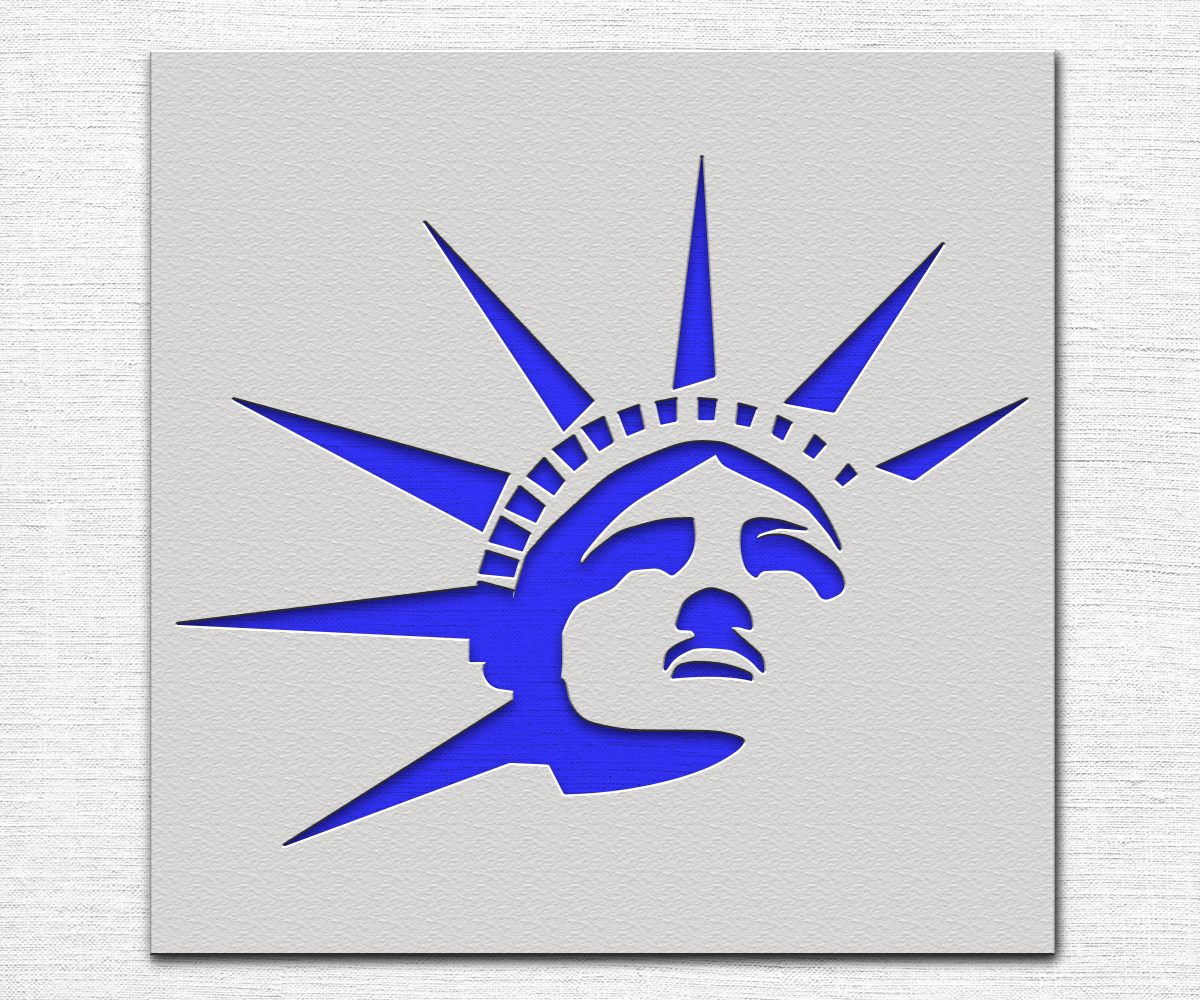 Statue of Liberty Head Stencil - Art and Wall Stencil - Stencil Giant