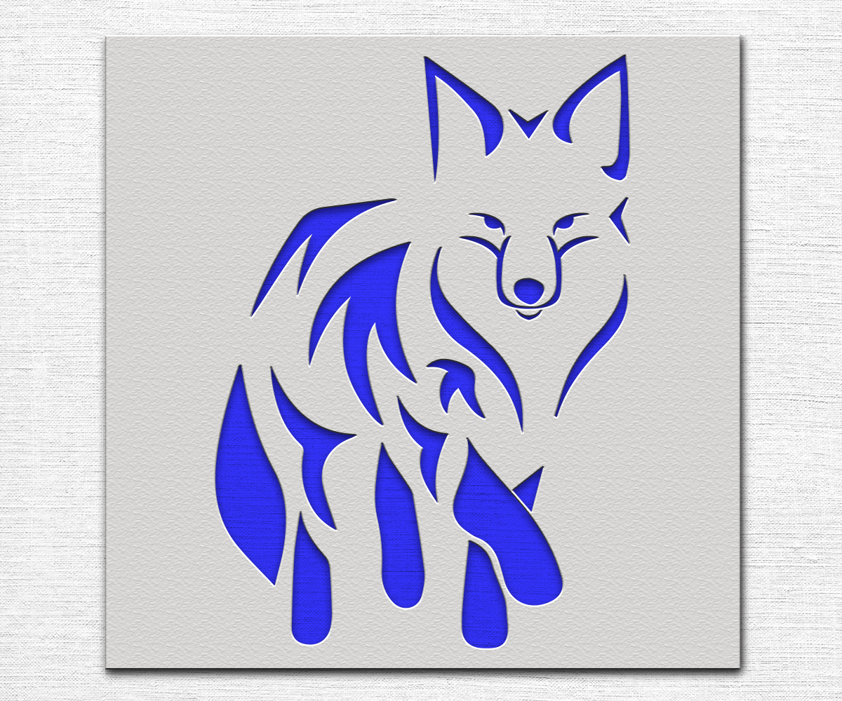 Fox Stencil - Art and Wall Stencil - Stencil Giant