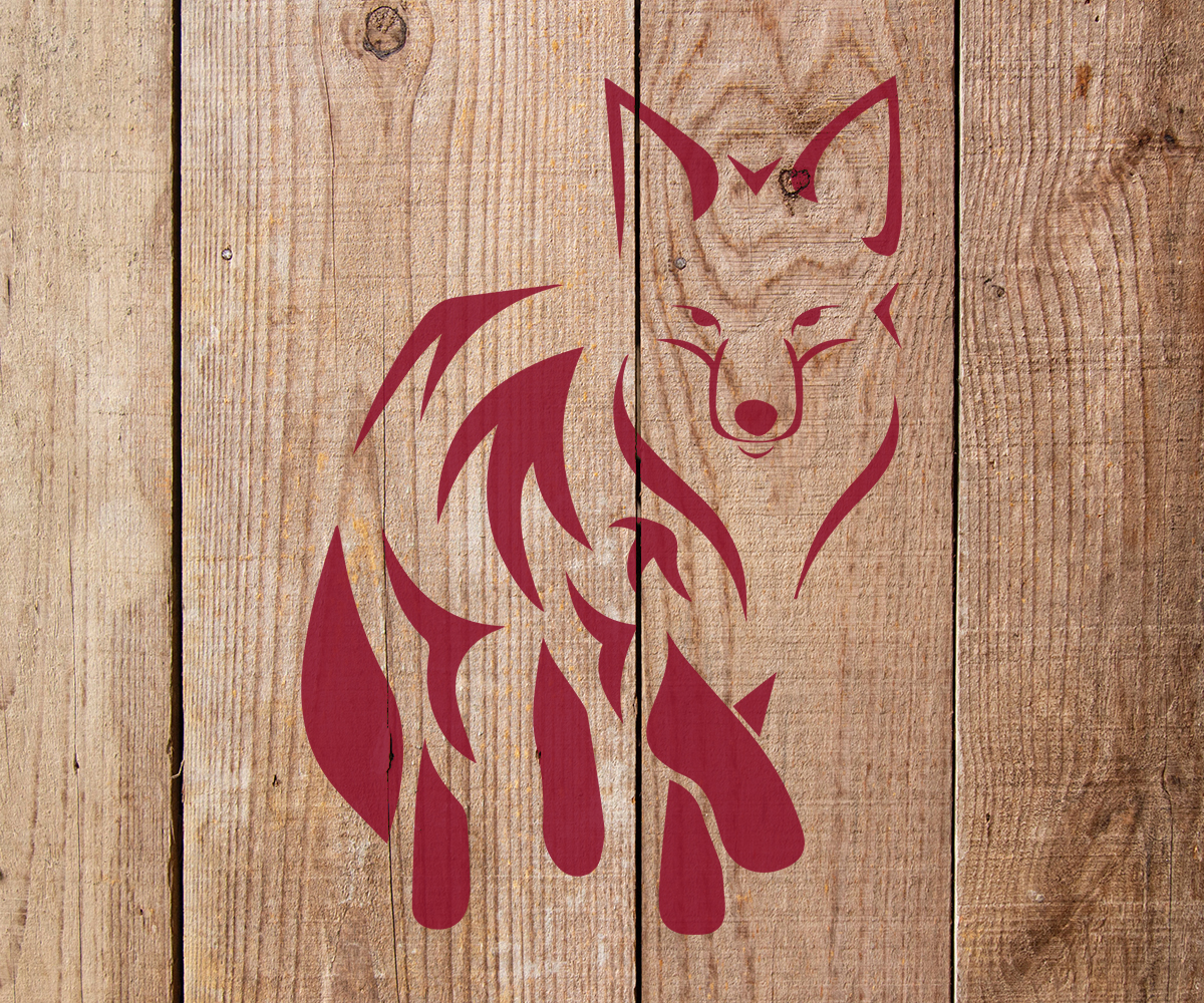 Fox Stencil - Art and Wall Stencil - Stencil Giant