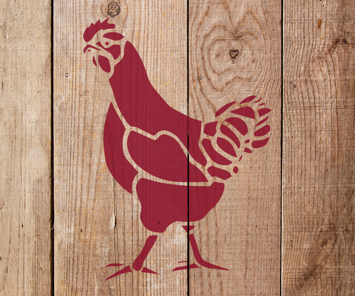 Rooster Stencil - Art and Wall Stencil - Stencil Giant