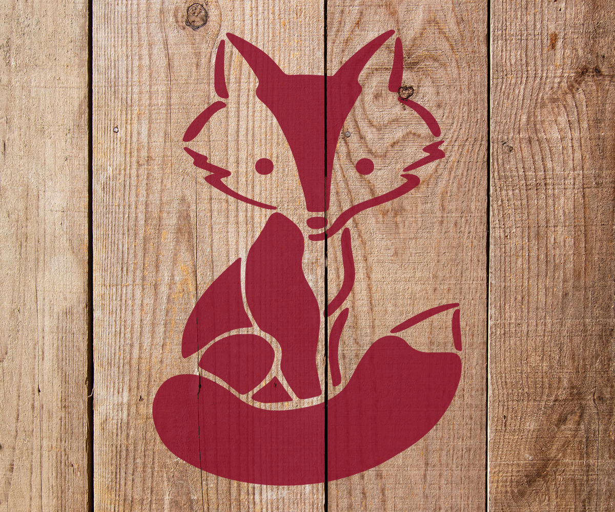 Fox Stencil - Art and Wall Stencil - Stencil Giant