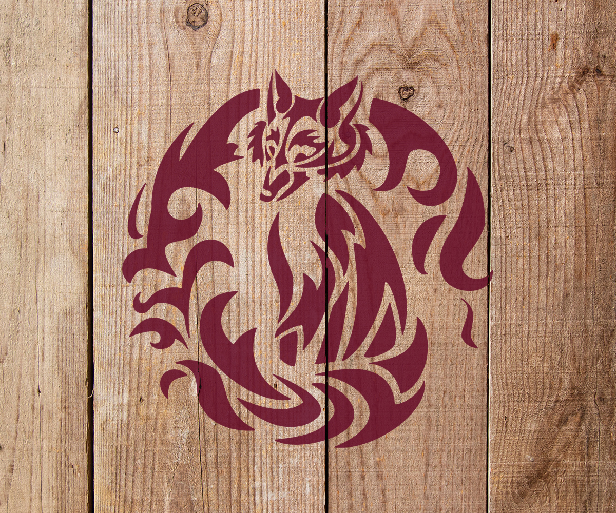 Fox Stencil - Art and Wall Stencil - Stencil Giant