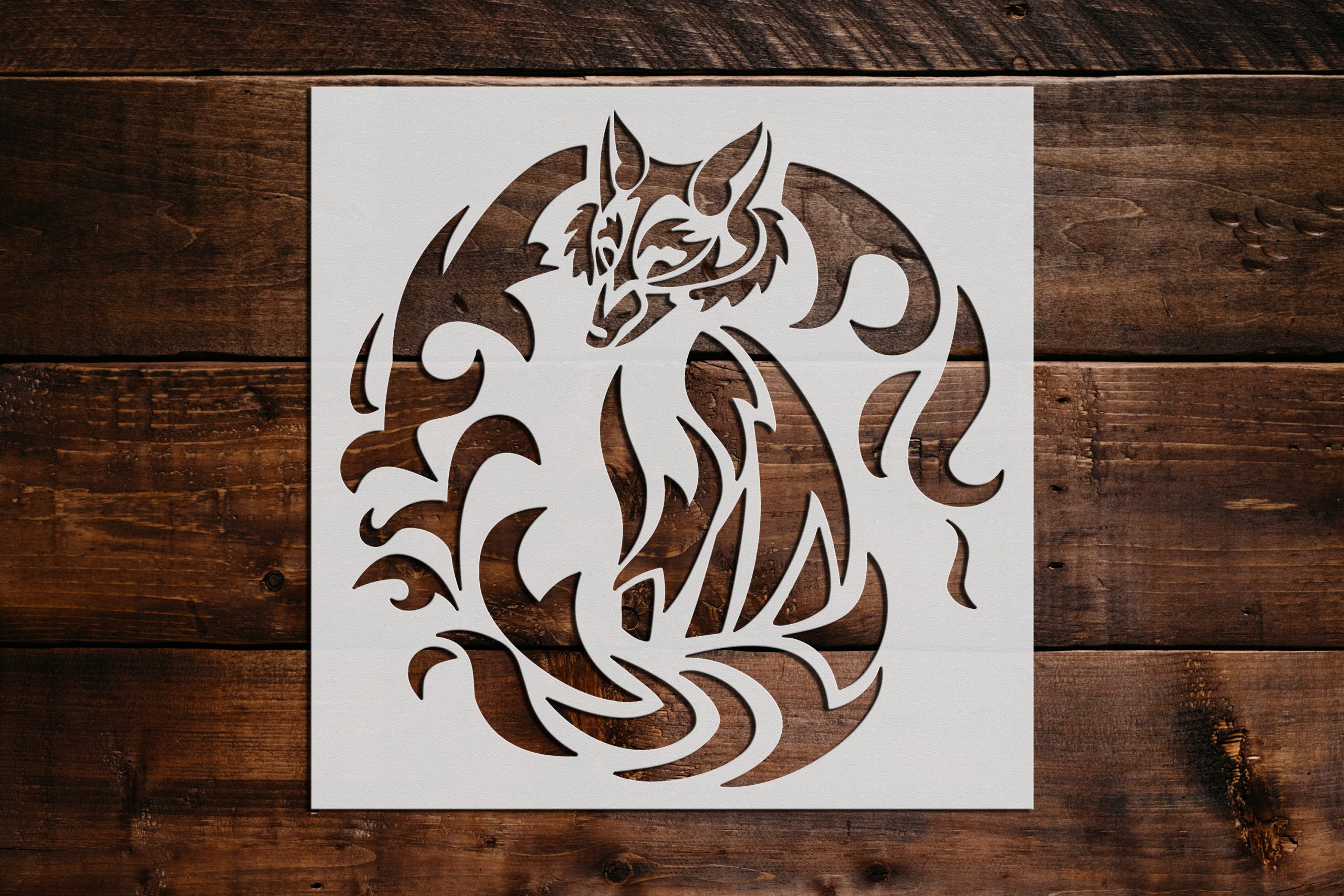 Fox Stencil - Art and Wall Stencil - Stencil Giant