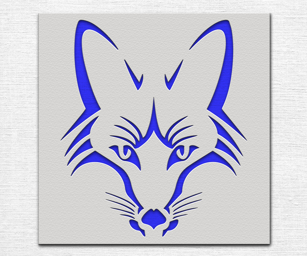 Fox Head Stencil - Art and Wall Stencil - Stencil Giant