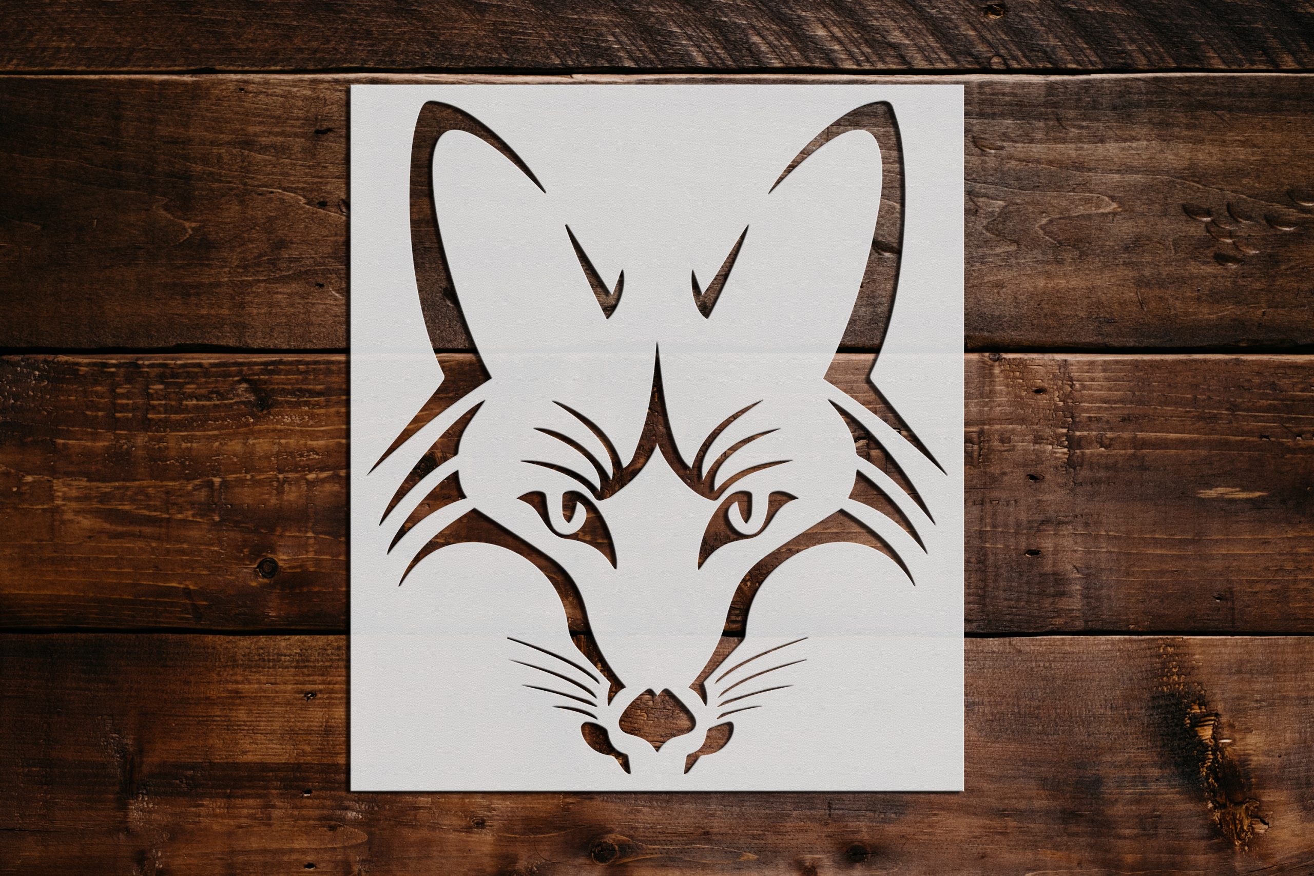 Fox Head Stencil - Art and Wall Stencil - Stencil Giant
