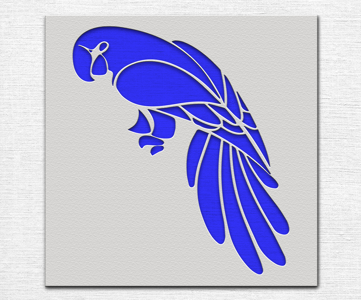 Parrot Stencil - Art and Wall Stencil - Stencil Giant