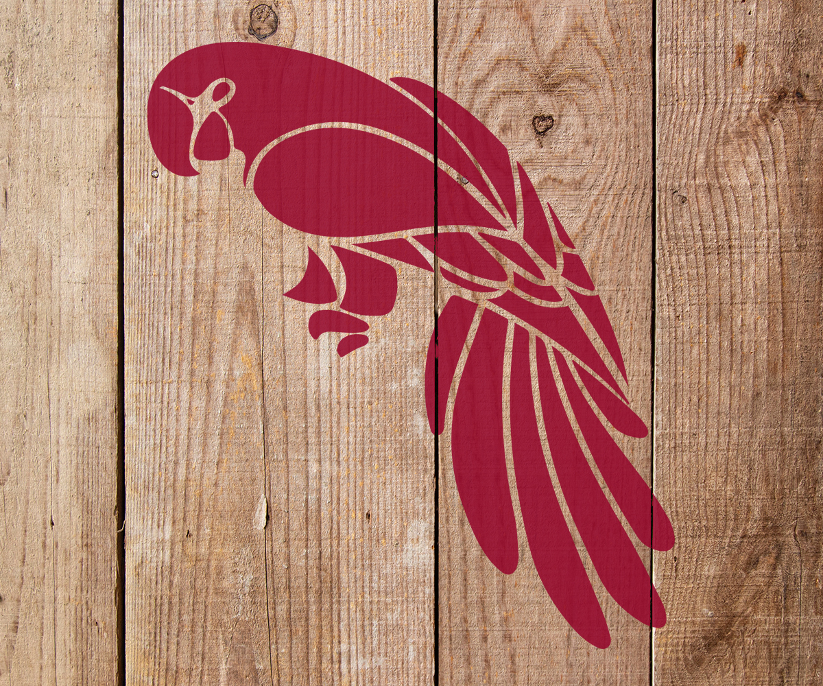 Parrot Stencil - Art and Wall Stencil - Stencil Giant