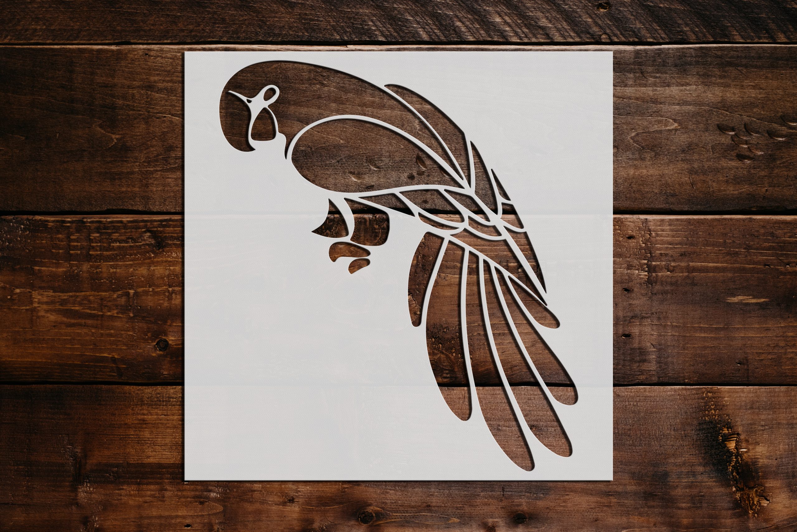Parrot Stencil - Art and Wall Stencil - Stencil Giant