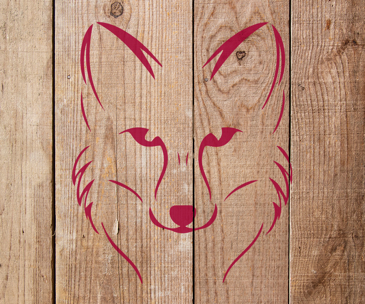 Fox Head Stencil - Art and Wall Stencil - Stencil Giant