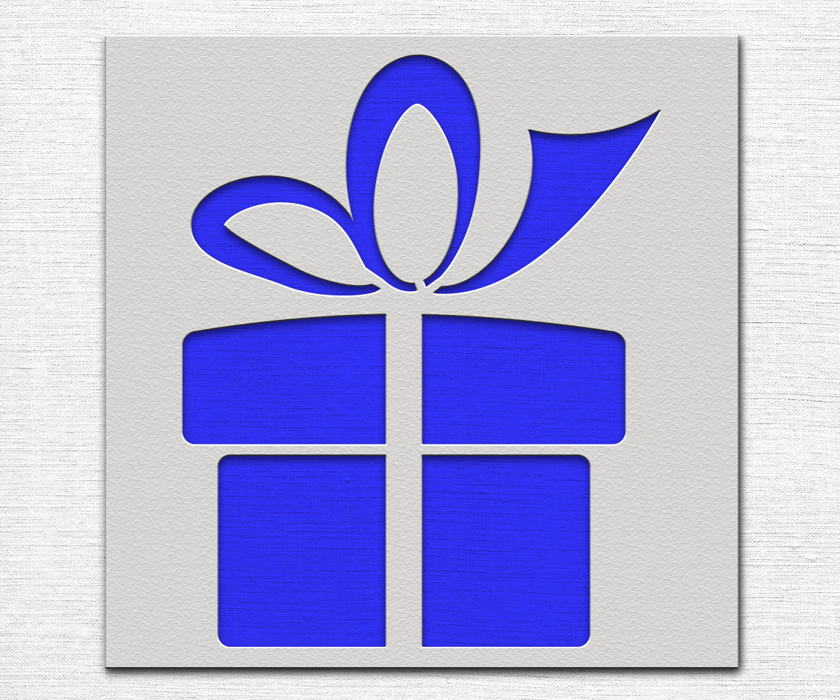 Present Gift Box Stencil - Art and Wall Stencil - Stencil Giant