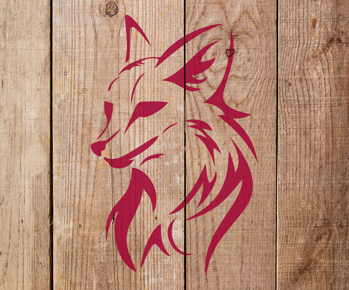 Fox Head Stencil - Art and Wall Stencil - Stencil Giant