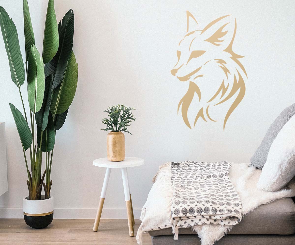 Fox Head Stencil - Art and Wall Stencil - Stencil Giant