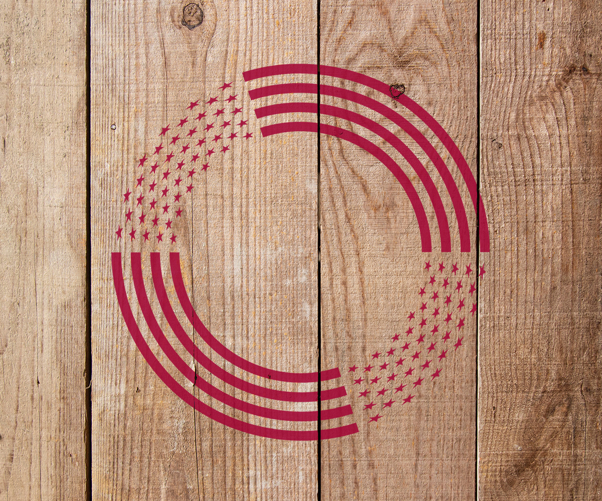 Stars and Stripes Circle Stencil - Art and Wall Stencil - Stencil Giant